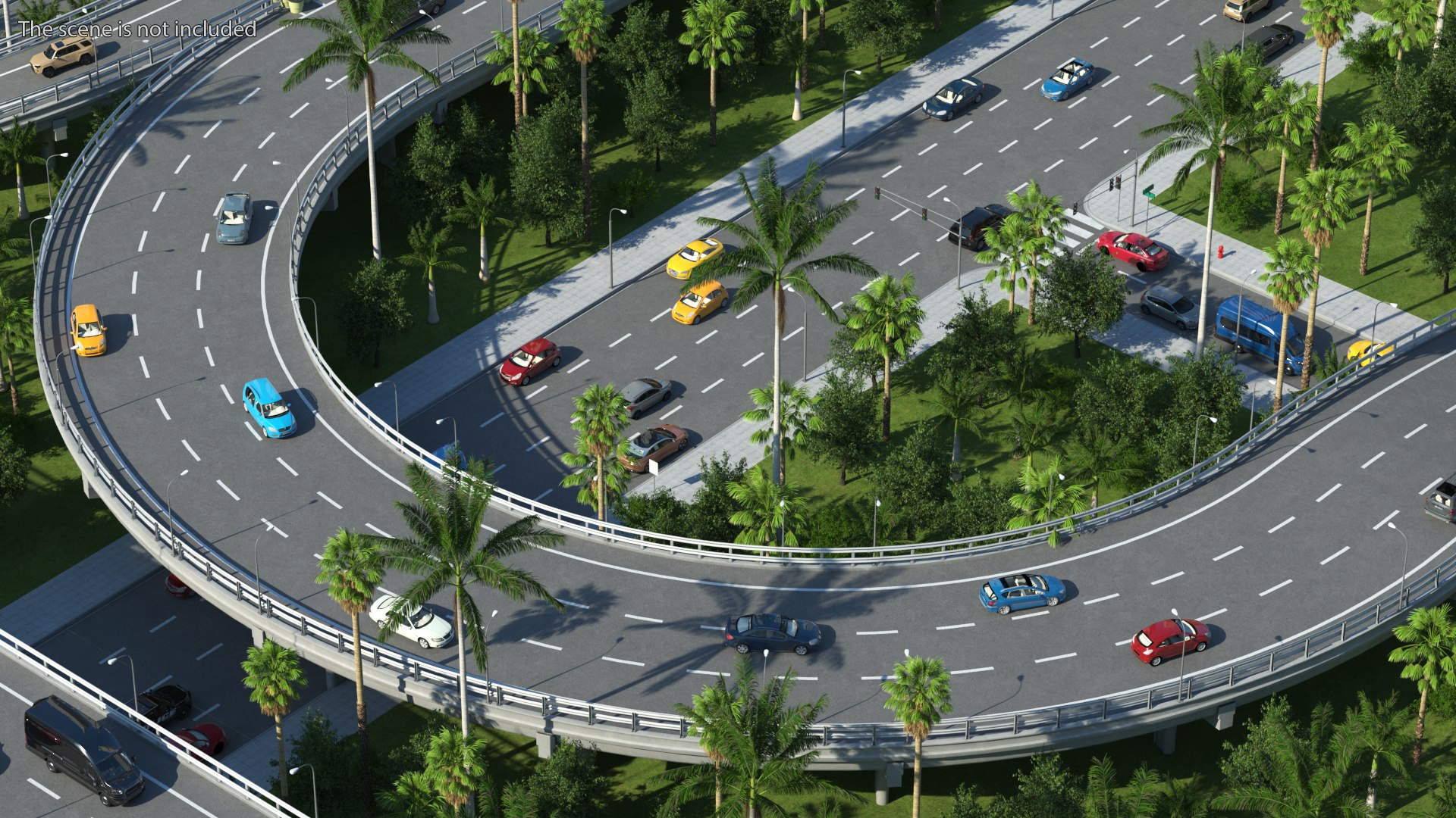 Connectable Highway Road Elements Set 3D - TurboSquid 1984560