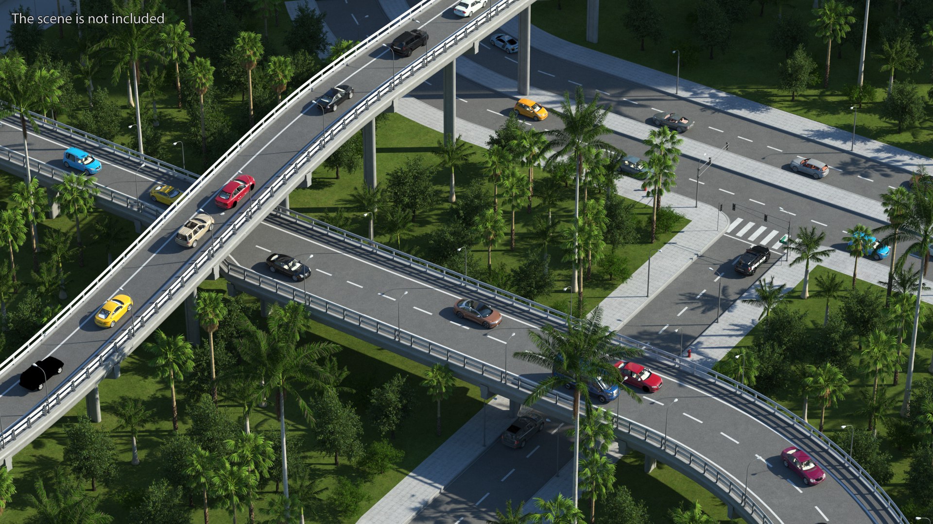 Connectable Highway Road Elements Set 3D - TurboSquid 1984560