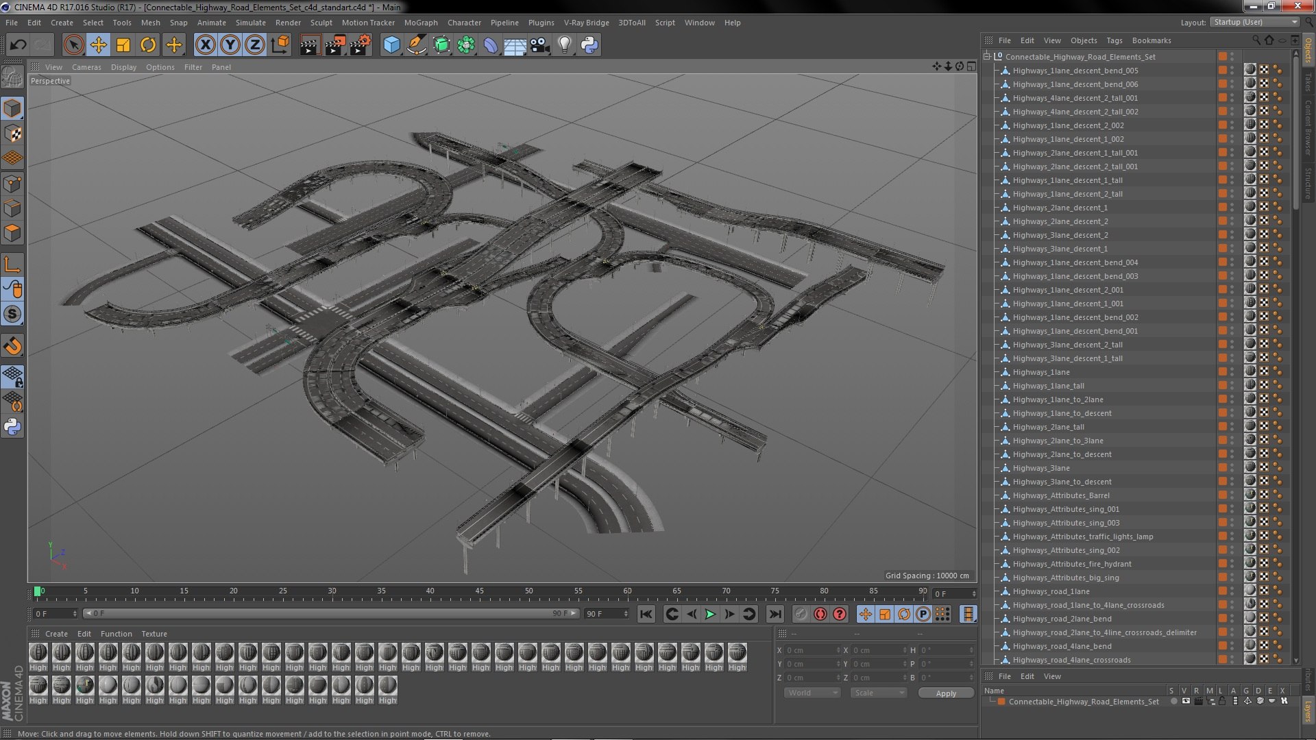 Connectable Highway Road Elements Set 3D - TurboSquid 1984560