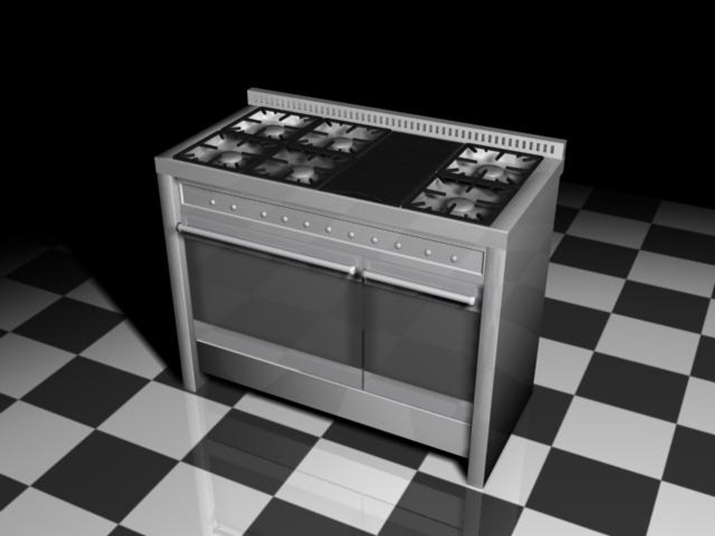 Smeg Oven Stove 3d Model