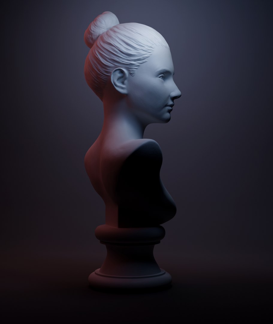 3D Sculpture Female Bust - TurboSquid 1630584