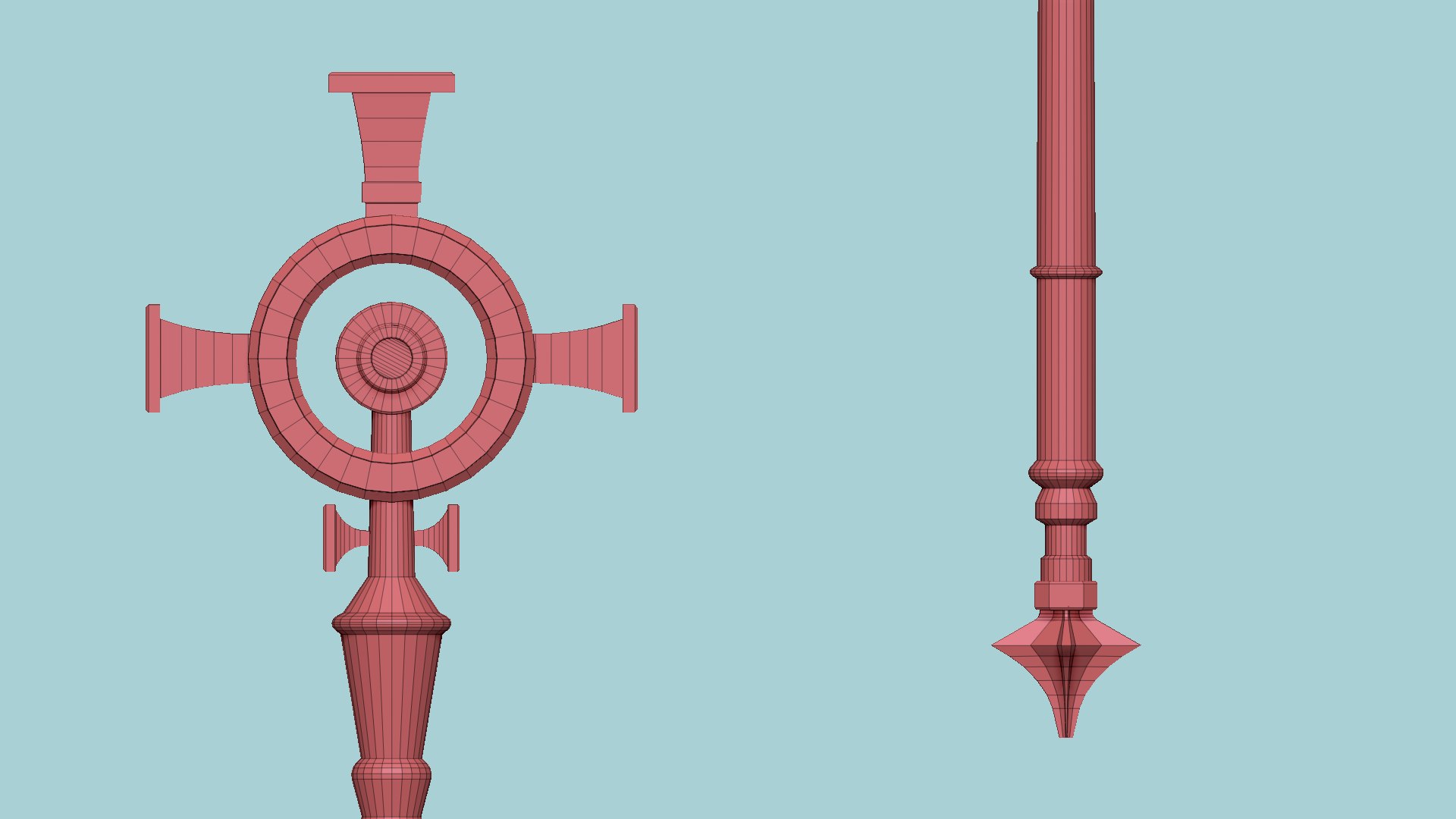 Healer Mage Staff 08 Cursed - Medieval Fantasy Weapon 3D model ...