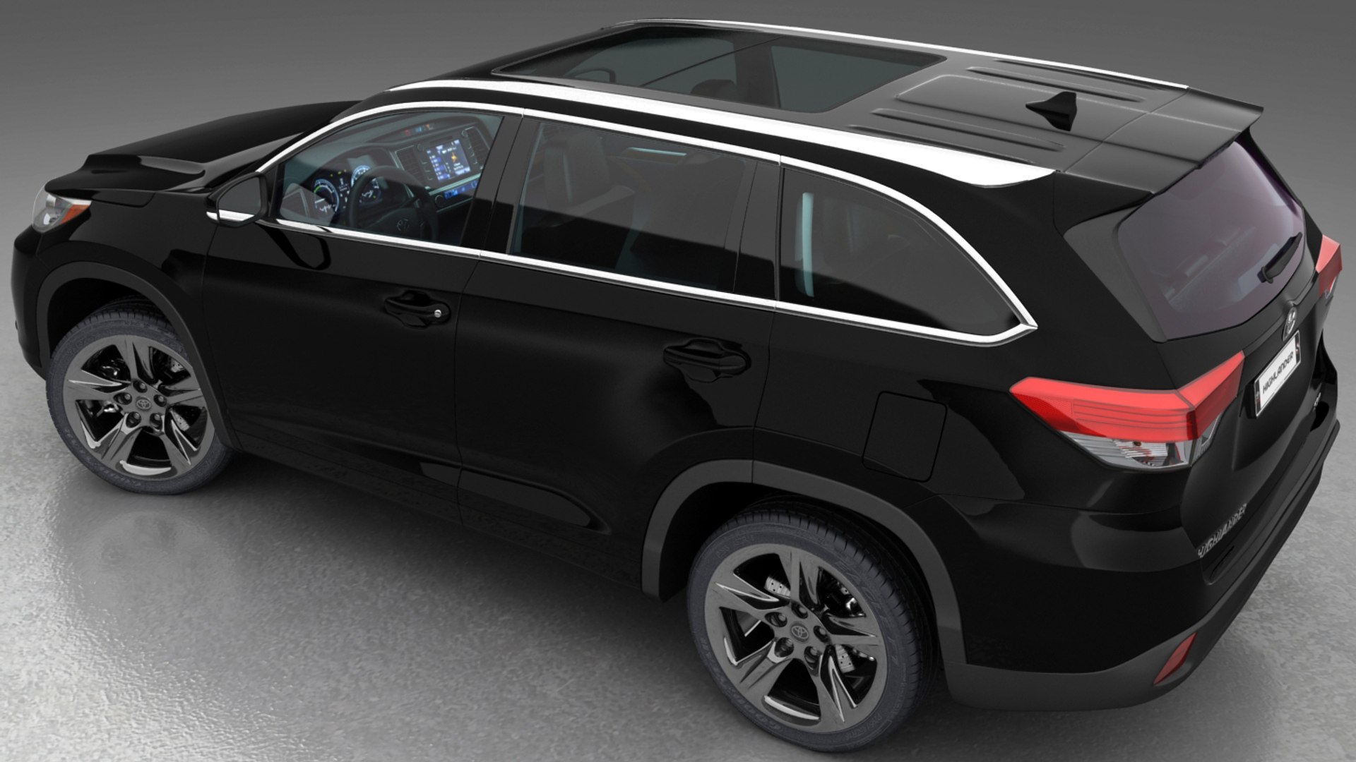 Toyota Highlander 2018 Interior 3D - TurboSquid 1319832