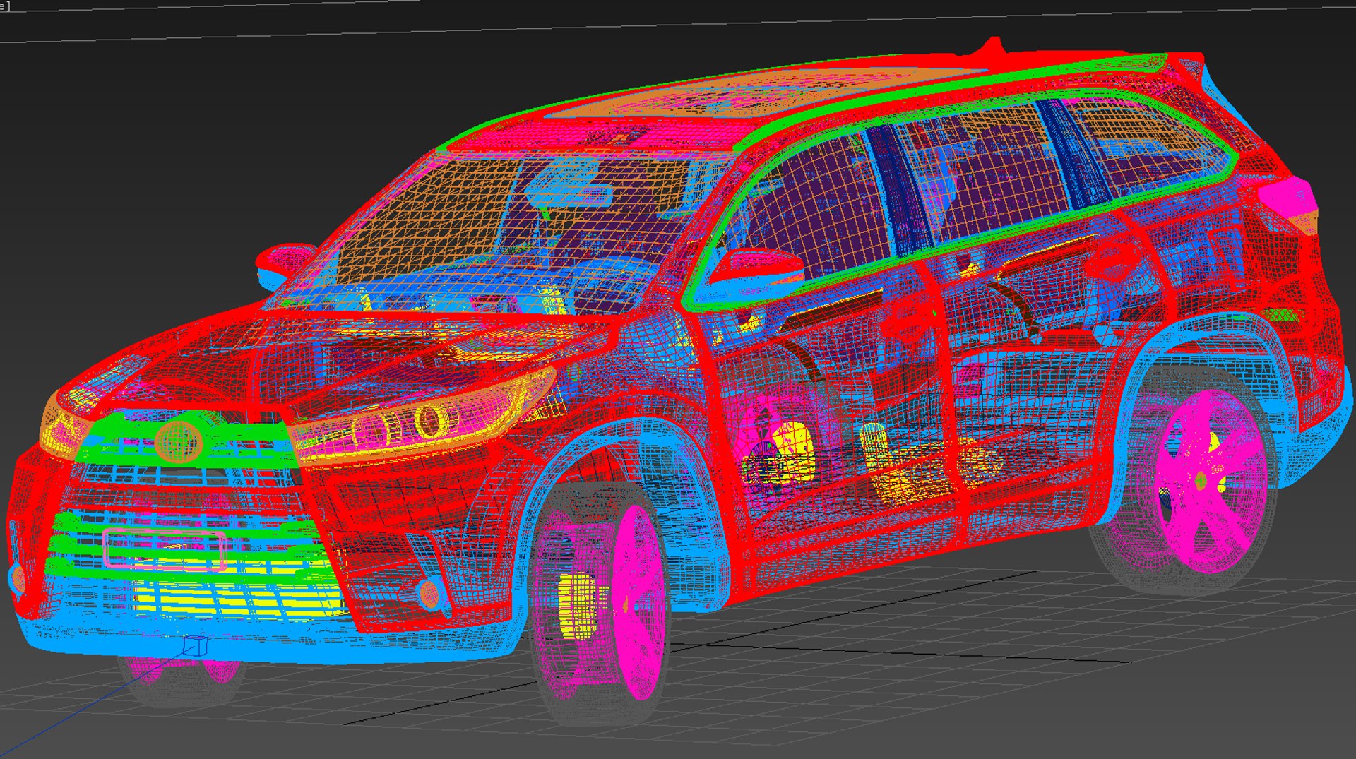 Toyota highlander 2018 interior 3D - TurboSquid 1319832
