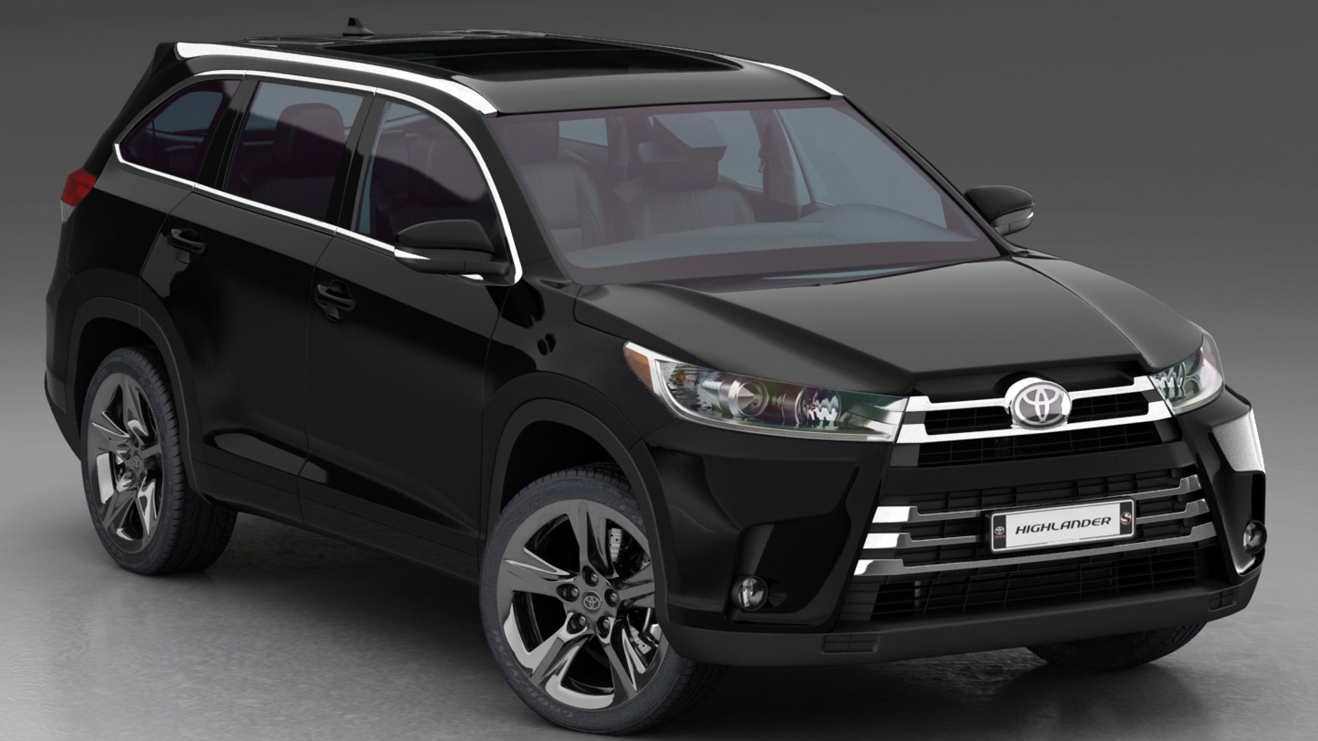 Toyota highlander 2018 interior 3D - TurboSquid 1319832