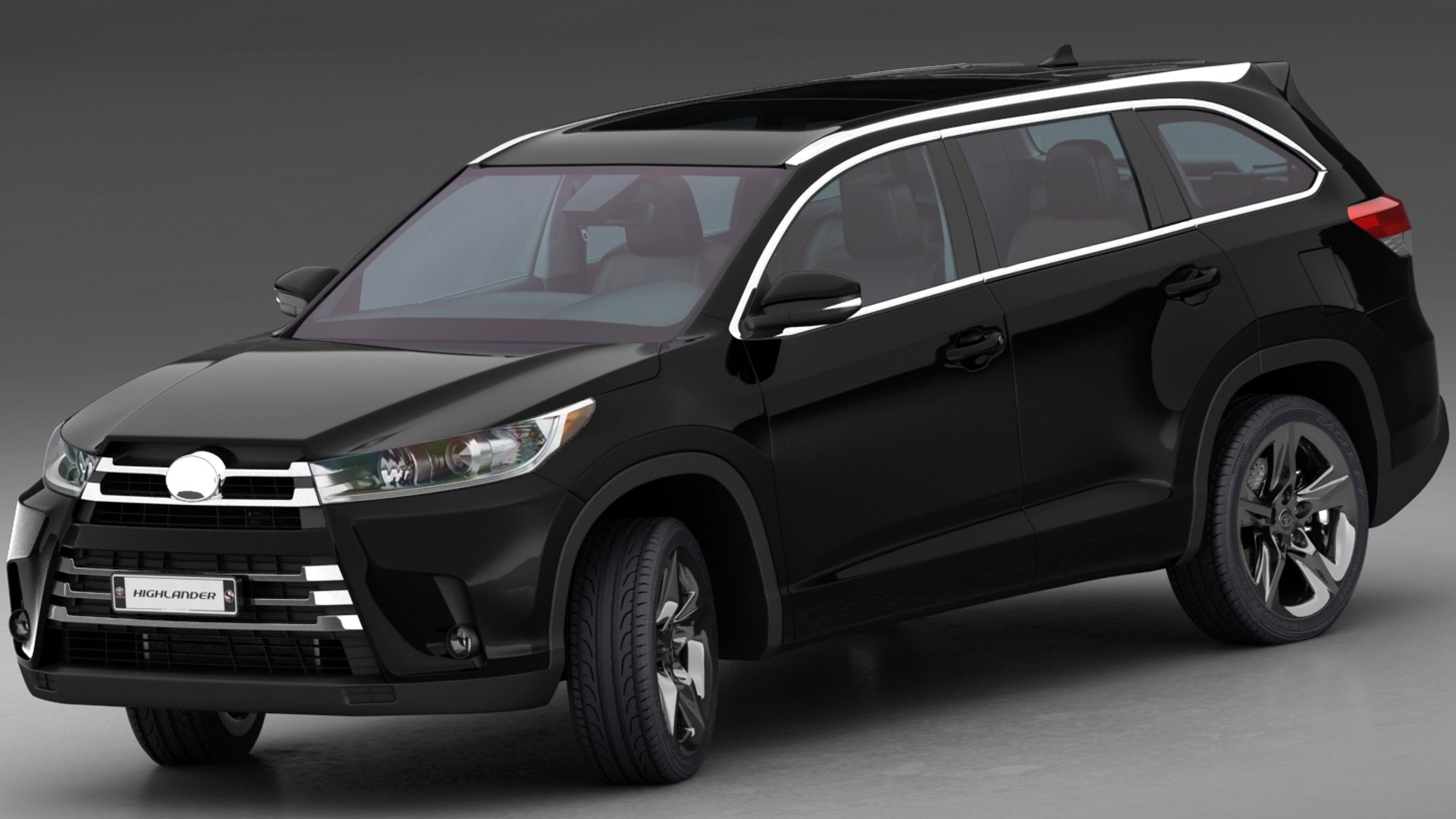 Toyota Highlander 2018 Interior 3D - TurboSquid 1319832