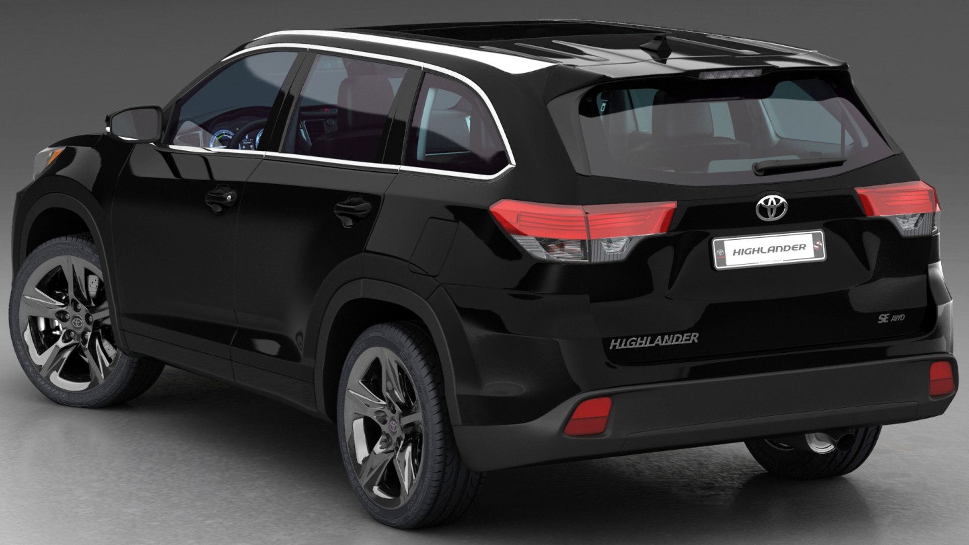 Toyota Highlander 2018 Interior 3D - TurboSquid 1319832