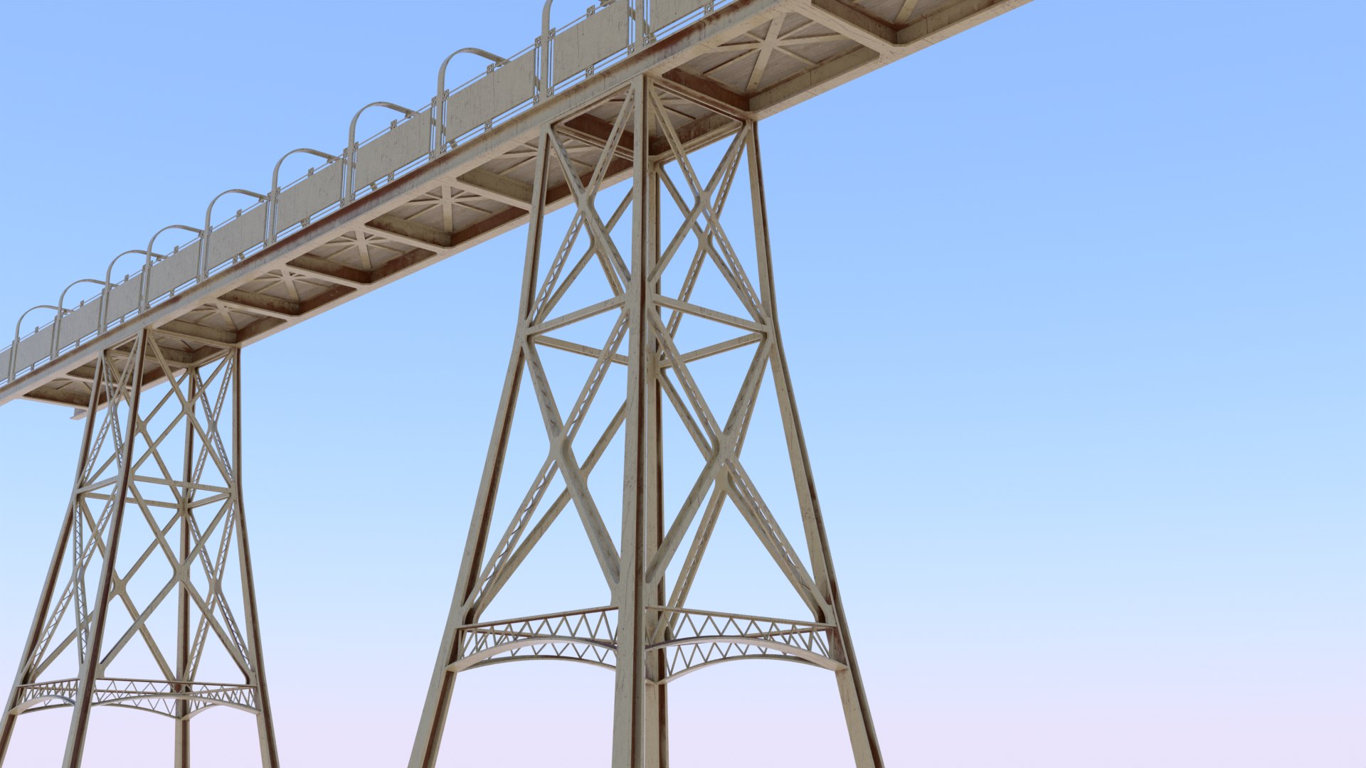 3D Pedestrian Bridge PBR - TurboSquid 2242966