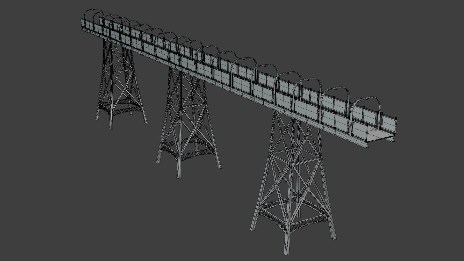 3D Pedestrian Bridge PBR - TurboSquid 2242966