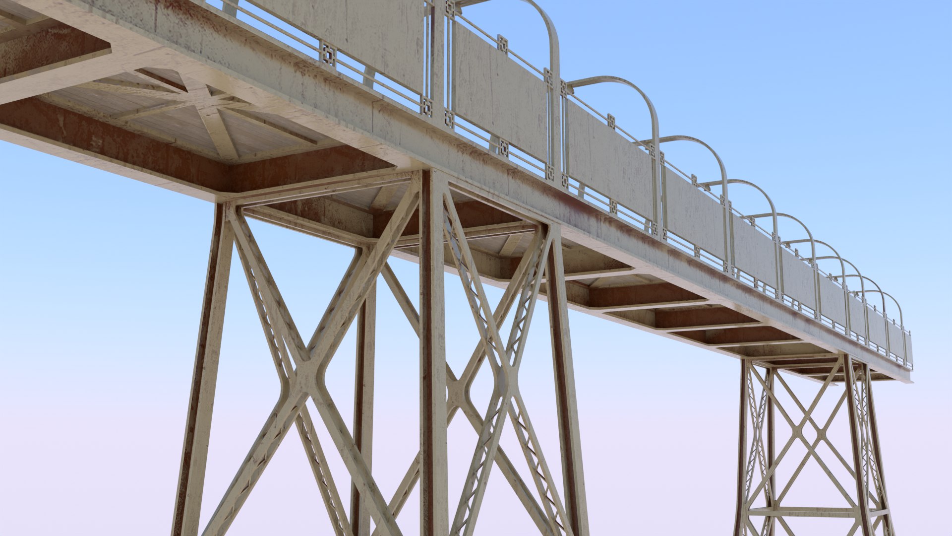 3D Pedestrian Bridge PBR - TurboSquid 2242966