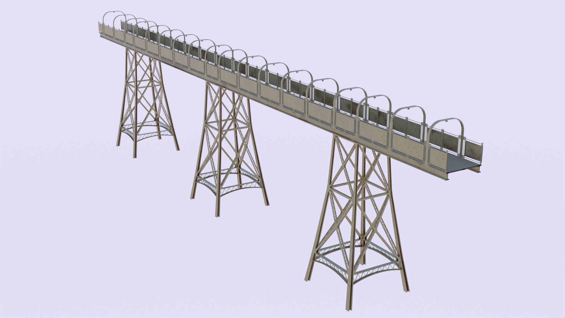 3D Pedestrian Bridge PBR - TurboSquid 2242966