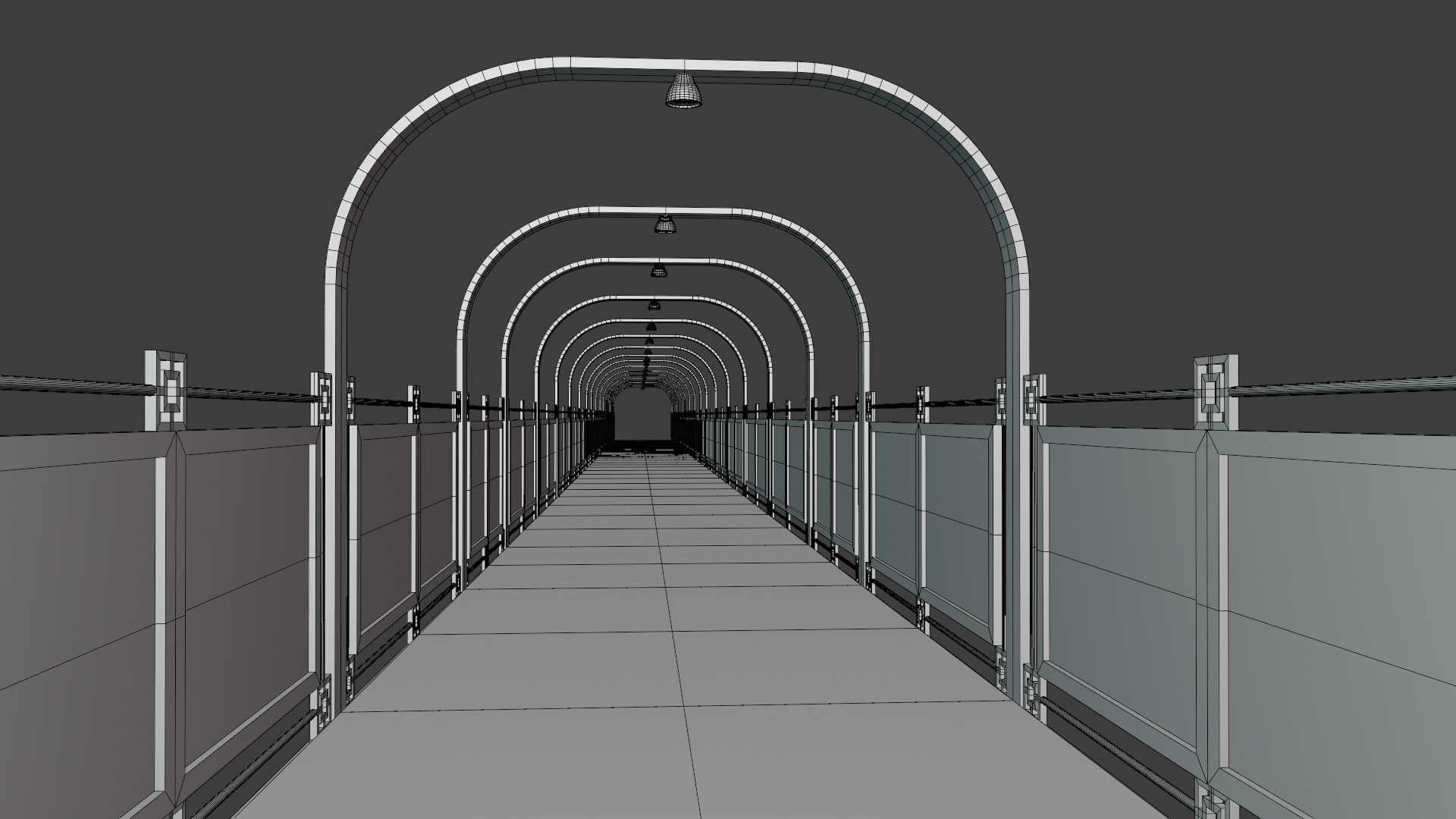 3D Pedestrian Bridge PBR - TurboSquid 2242966