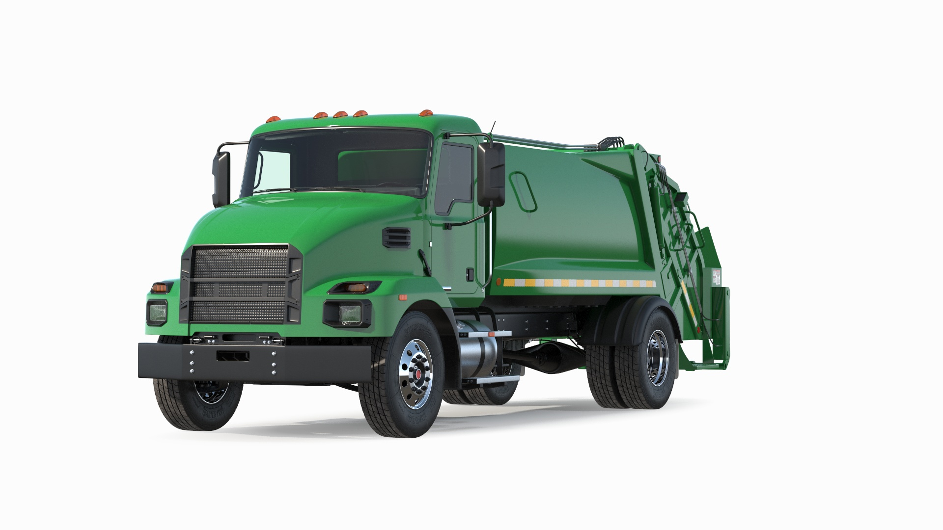 Medium-Duty Garbage Truck Rigged For Maya 3D Model - TurboSquid 2069349