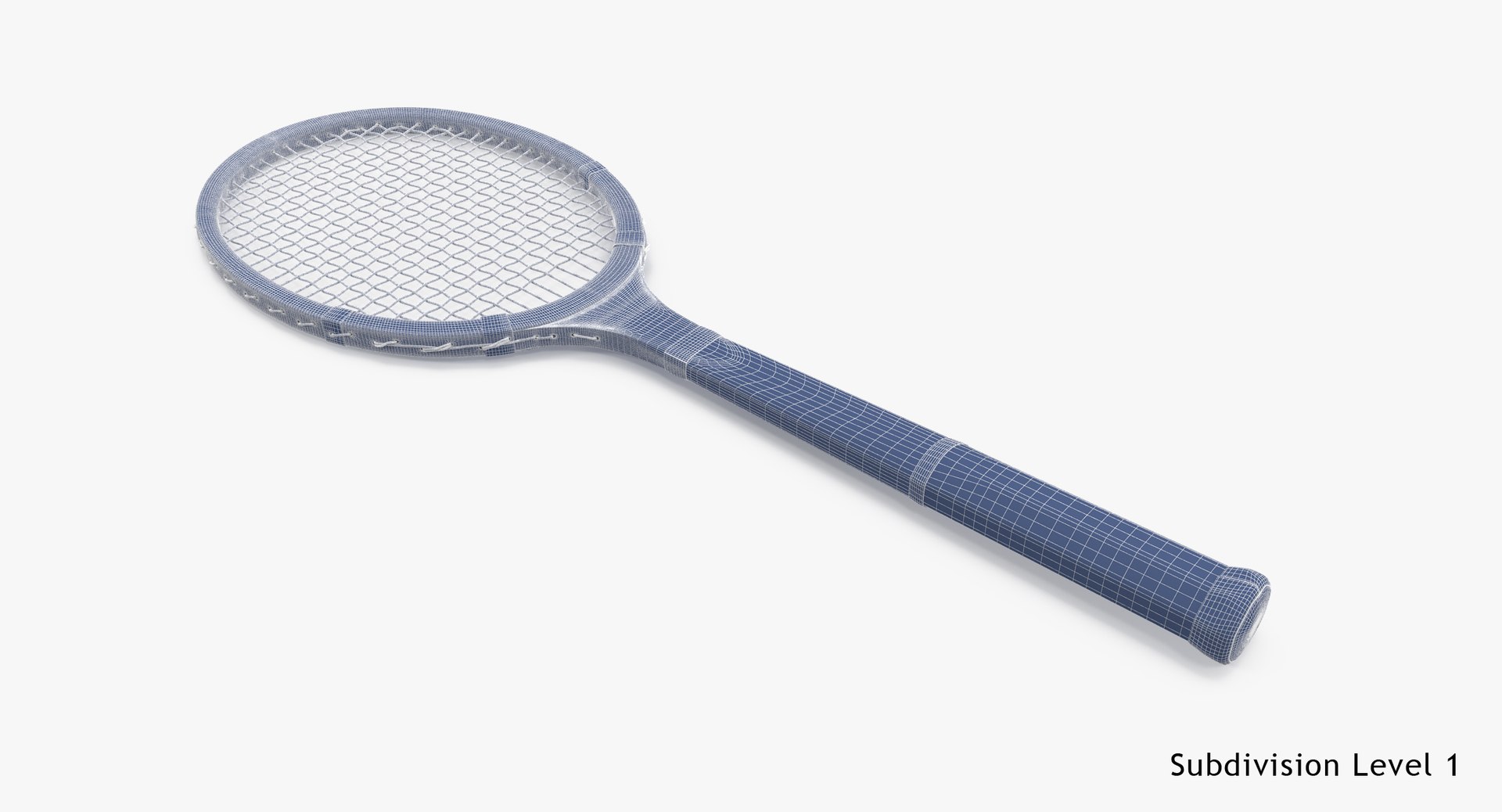 tennis racket 02 3d model