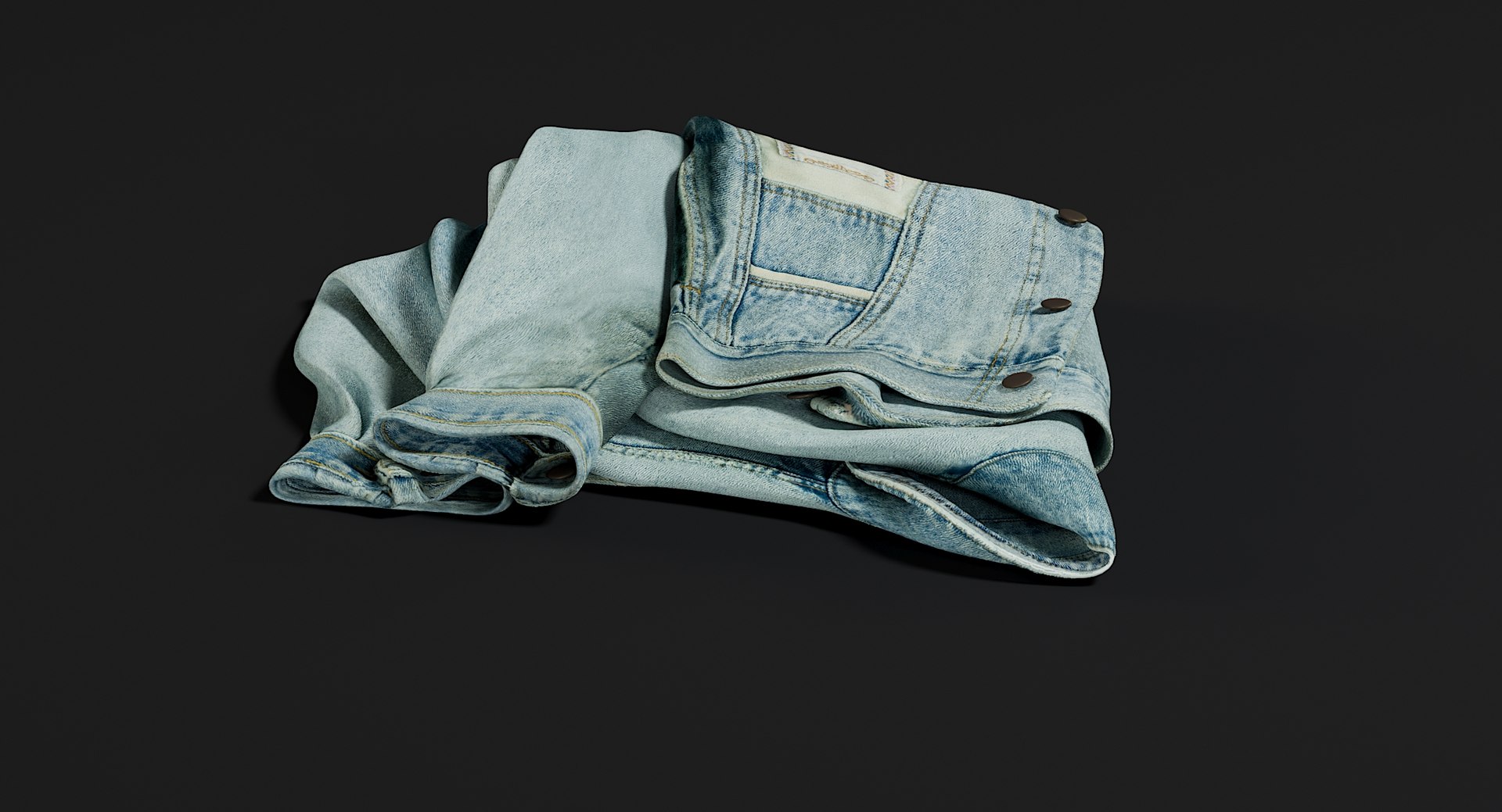 Realistic jean jacket 2 3D model - TurboSquid 1467607