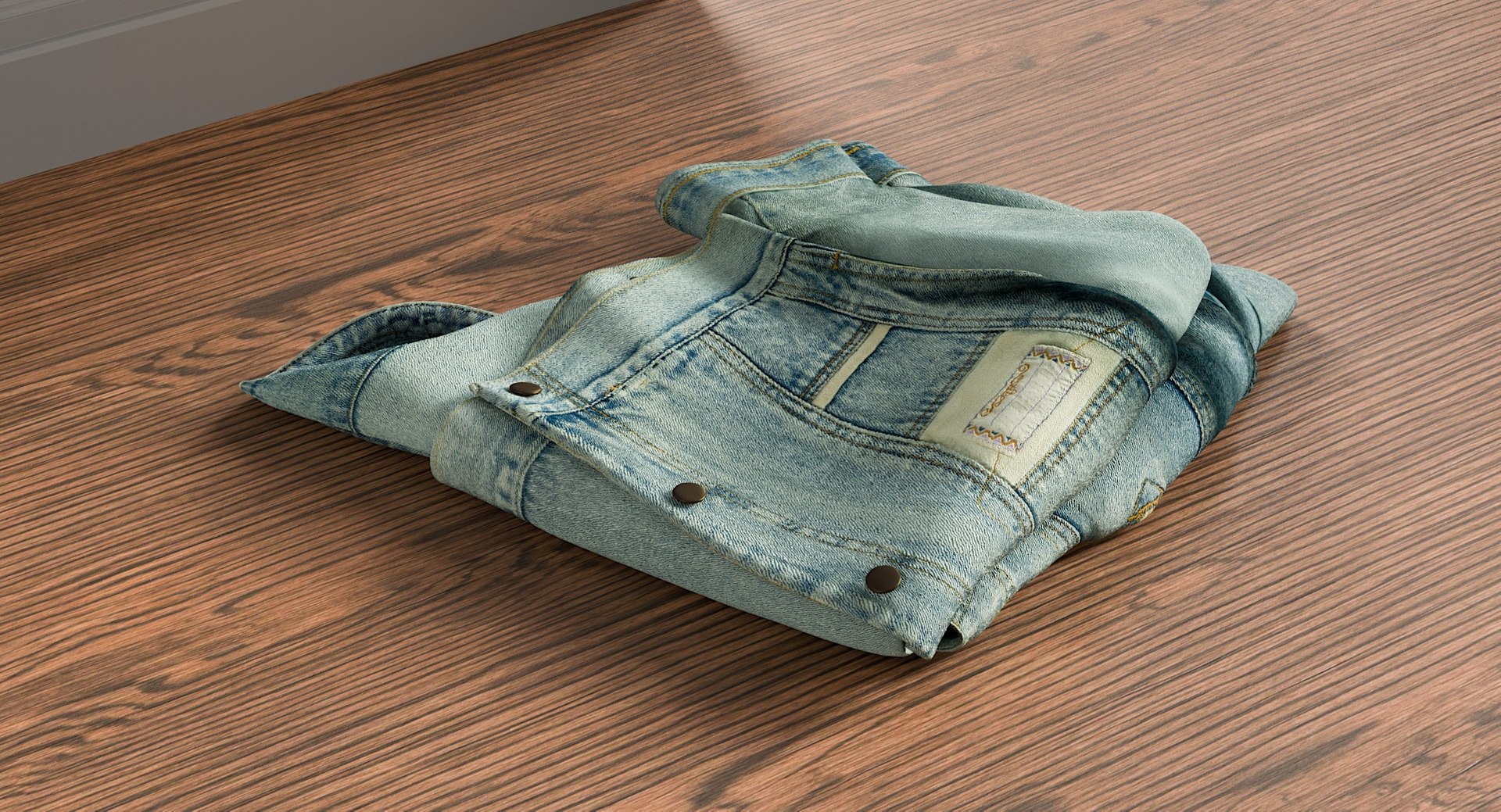 Realistic jean jacket 2 3D model - TurboSquid 1467607