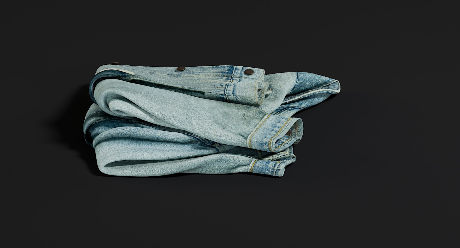 Realistic jean jacket 2 3D model - TurboSquid 1467607