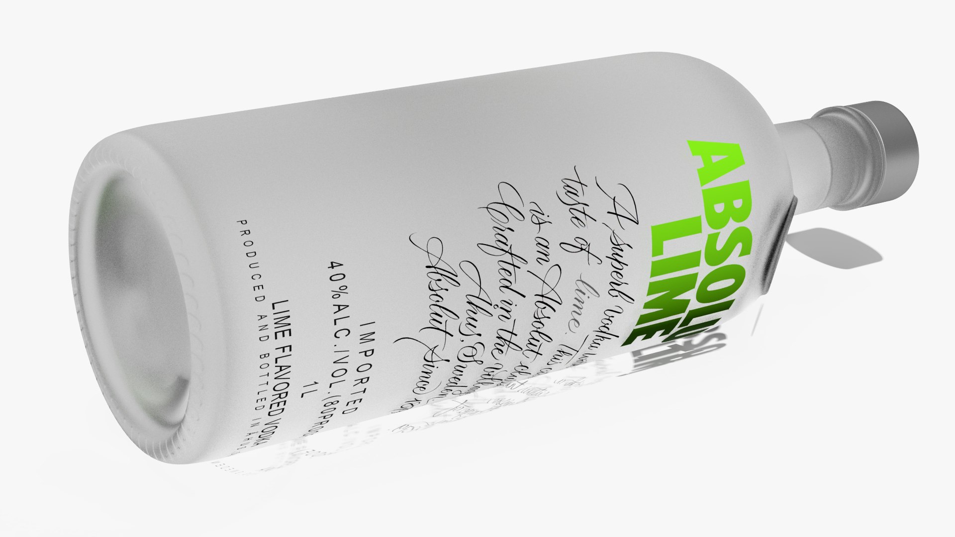 3D Absolut Lime Flavoured Vodka Model - TurboSquid 1694054