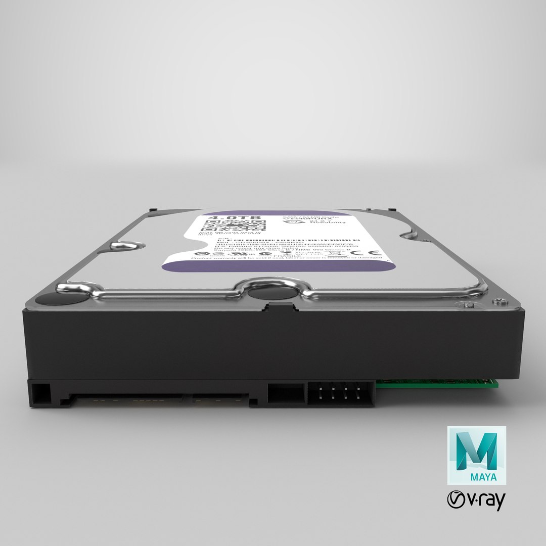 Computer Hard Drive Encased C4d