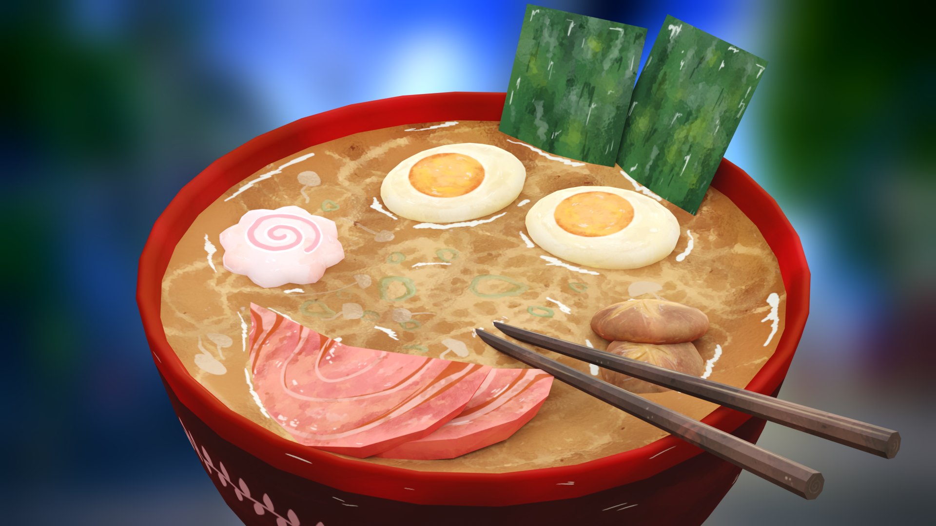 Ramen Hand-painted 3D Model - TurboSquid 2102583