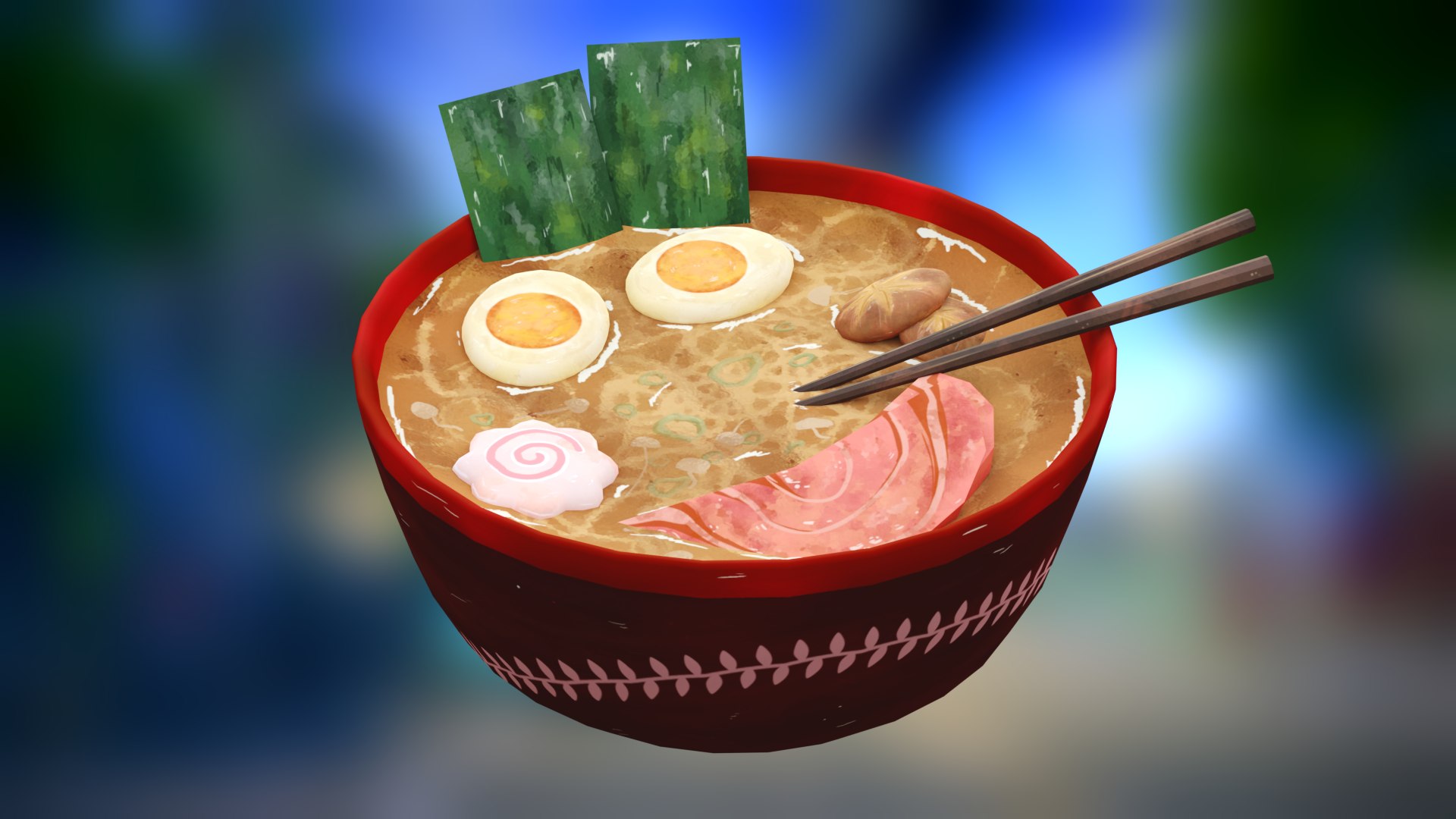 Ramen Hand-painted 3D Model - TurboSquid 2102583