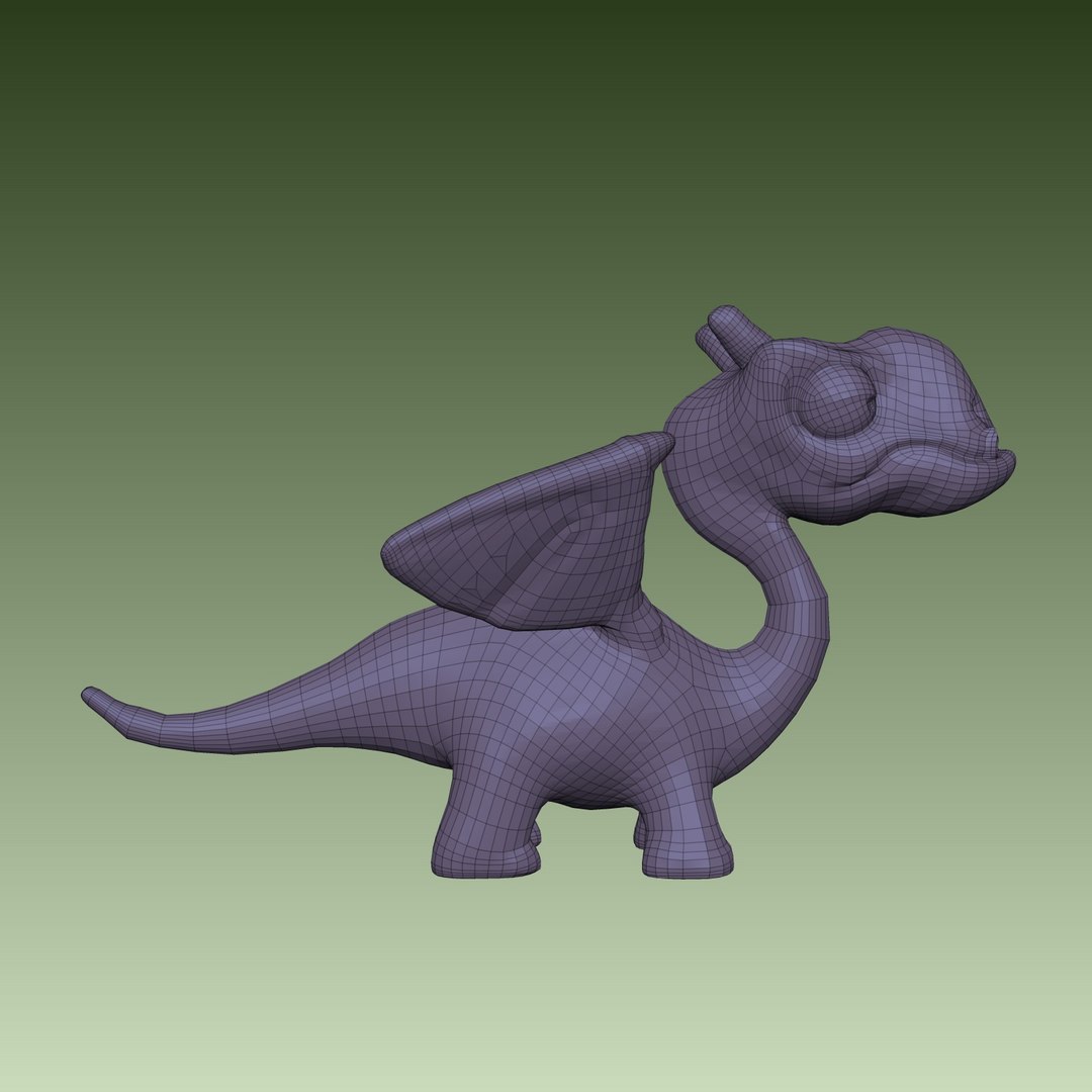 Dragon Base Mesh 3d Obj