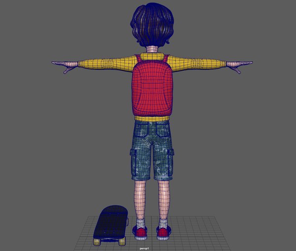 3D model cartoon teenager character rigging - TurboSquid 1385783