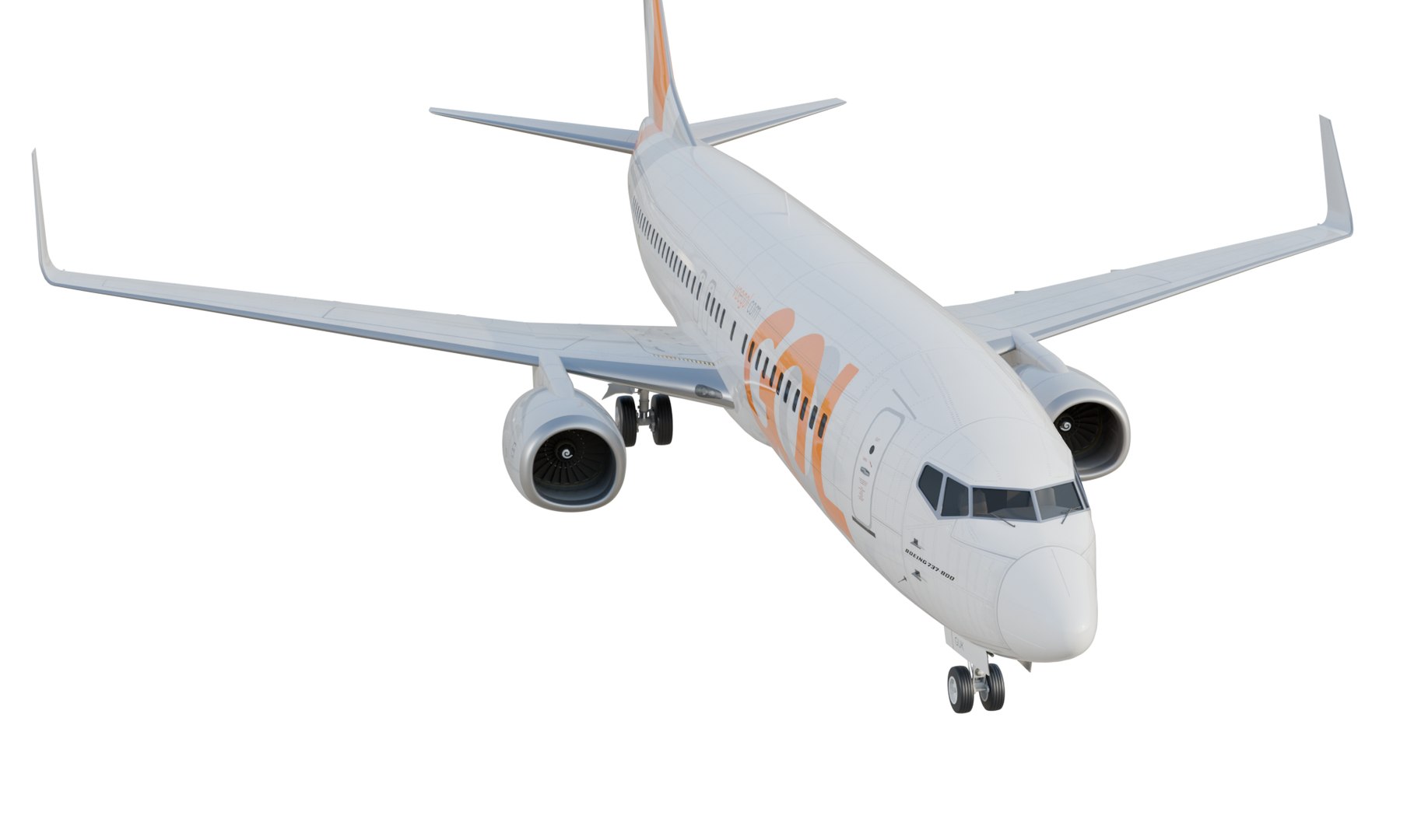 Gol Linhas Aereas Boeing 737-800 Realistic Jet Airliner Plane 3D ...