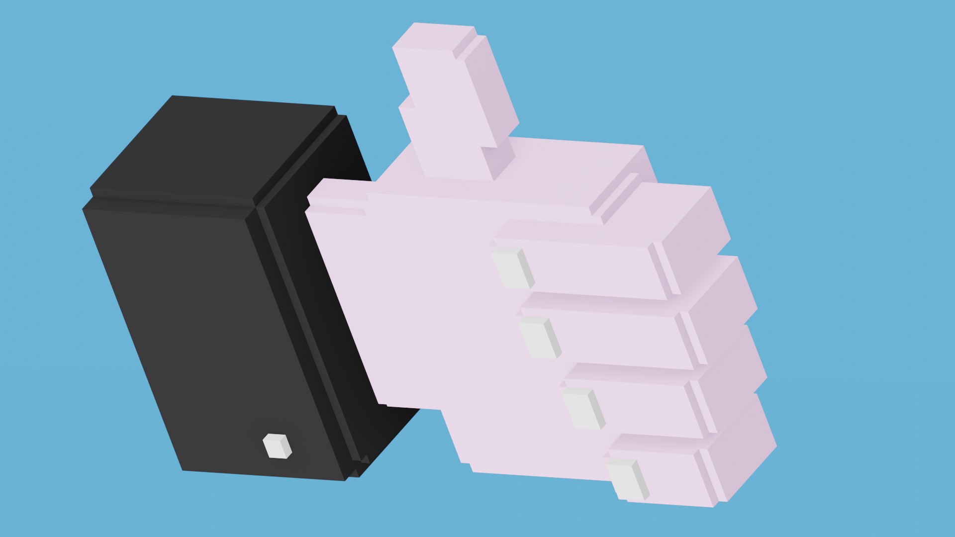 3D Thumb Up Gesture Voxel Art - TurboSquid 1818273