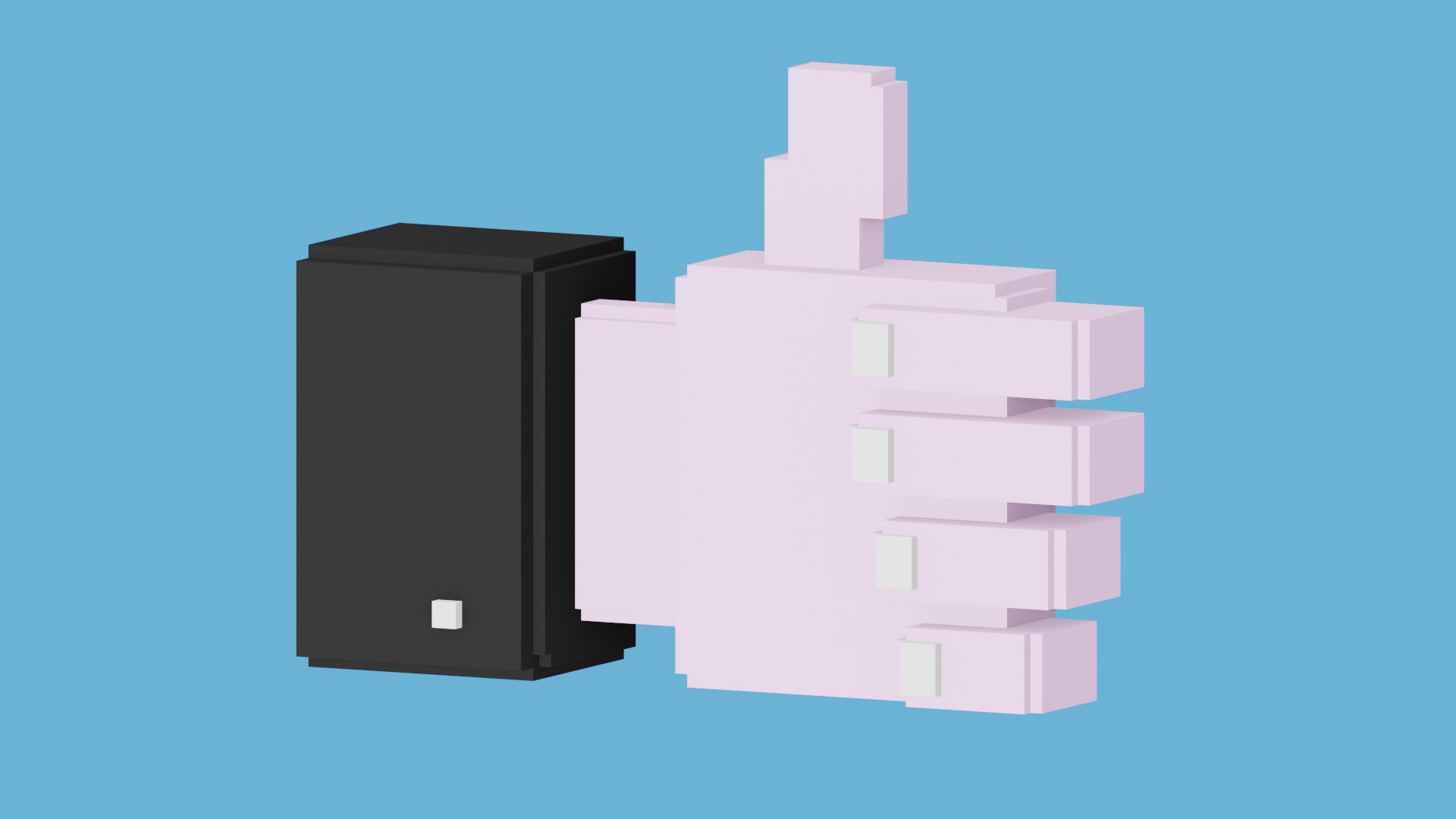 3D Thumb Up Gesture Voxel Art - TurboSquid 1818273