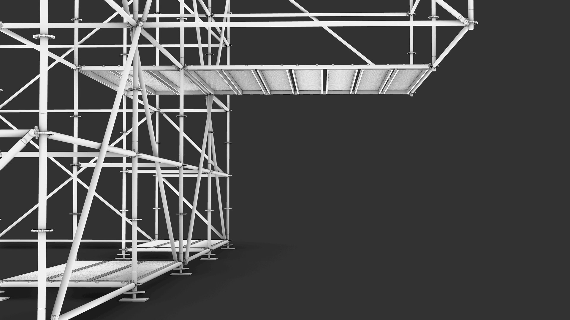 Strong Cantilever Structure - Layher Multidirectional Scaffolding 3D ...