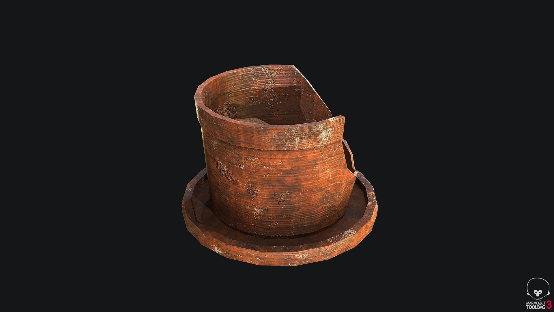 3D Plant Pot Broken Pbr - TurboSquid 1710675