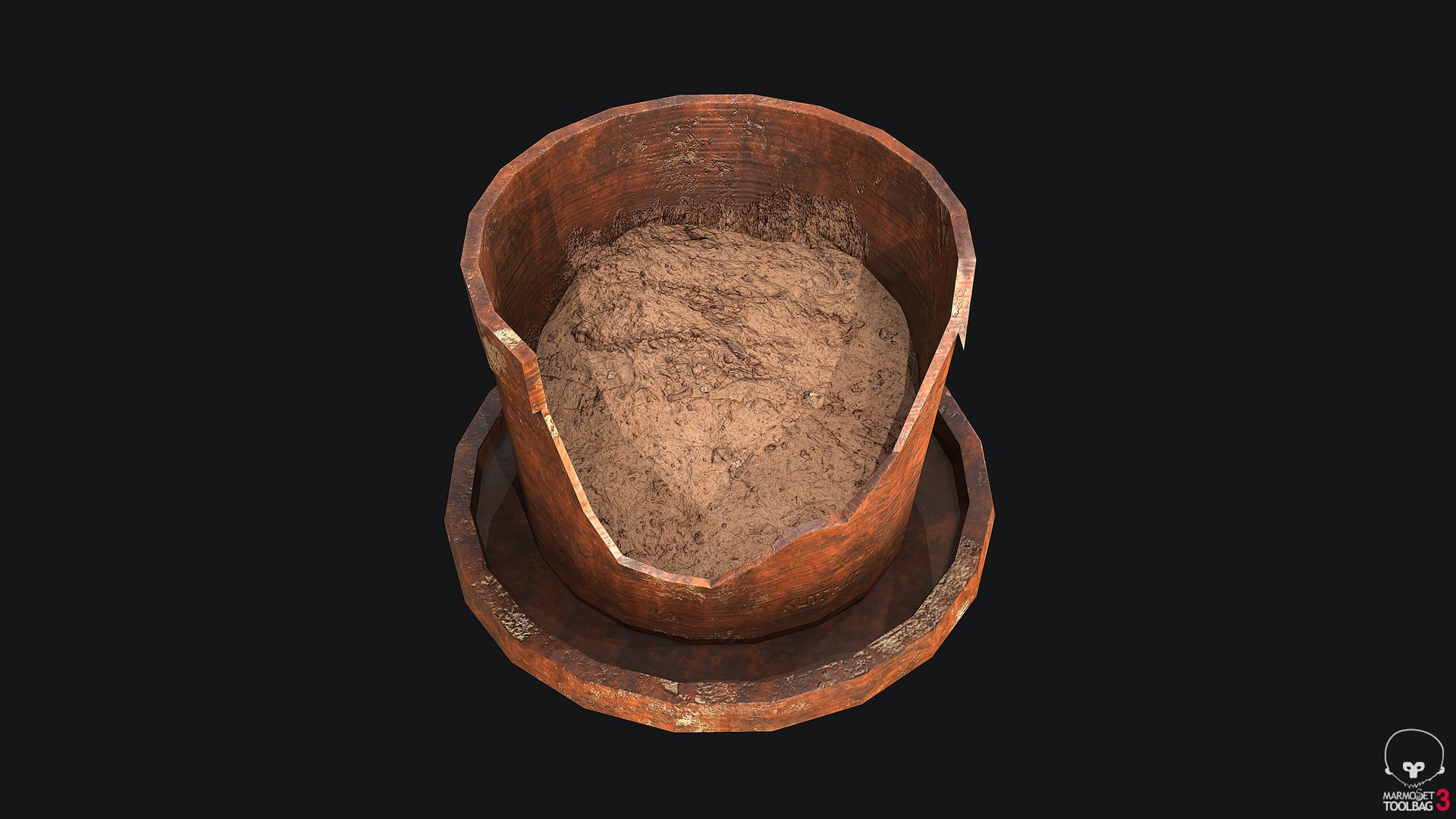 3D Plant Pot Broken Pbr - TurboSquid 1710675