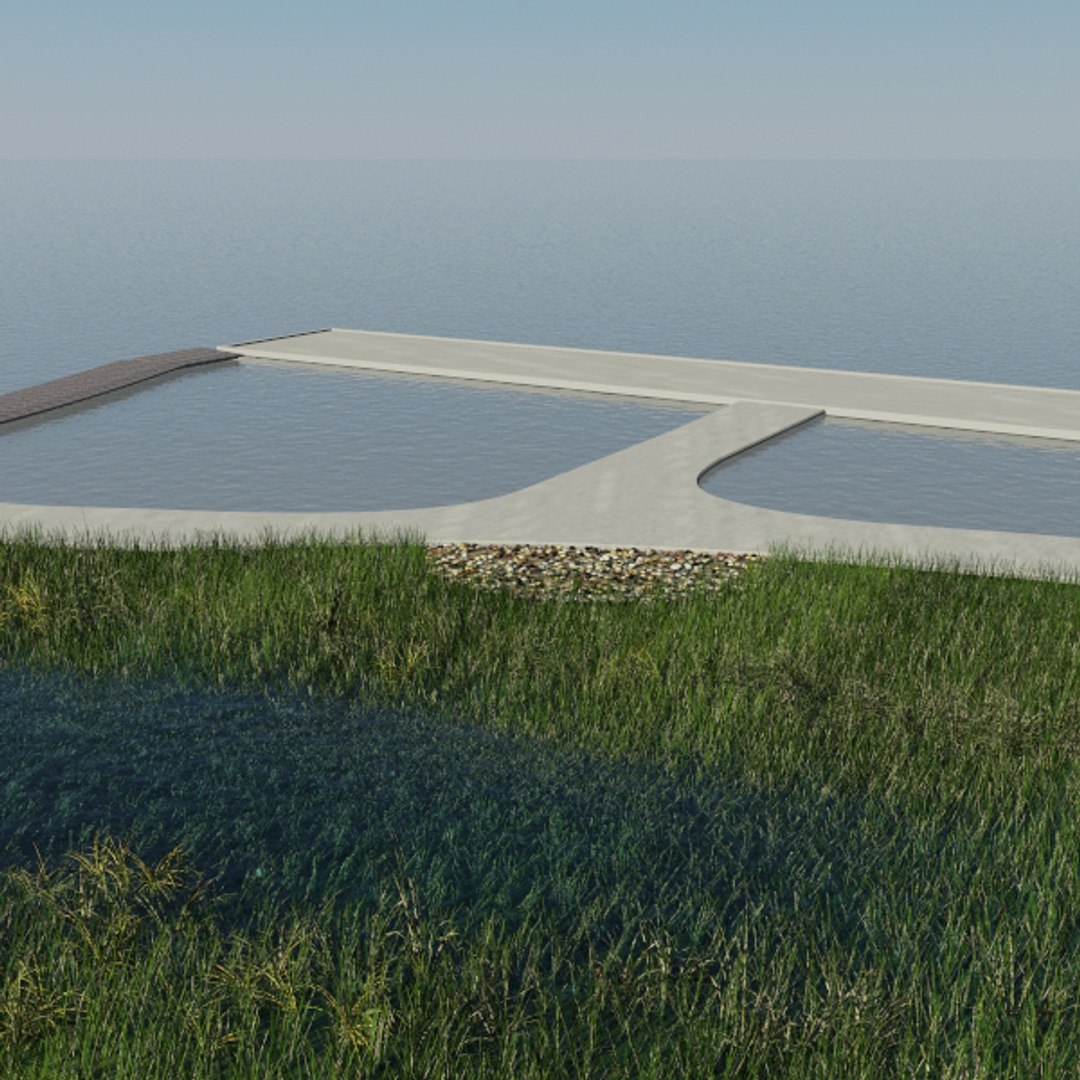 3d model pond - lake