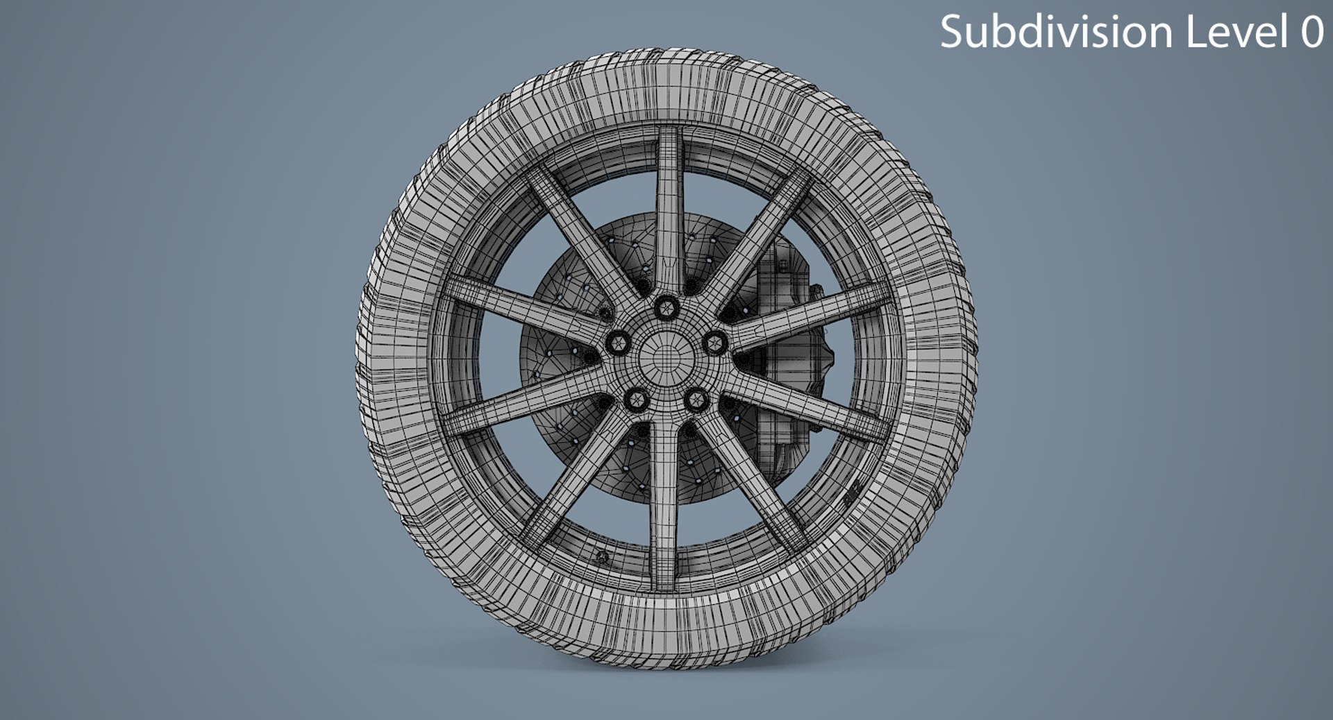 straight disk car wheel 3d dxf