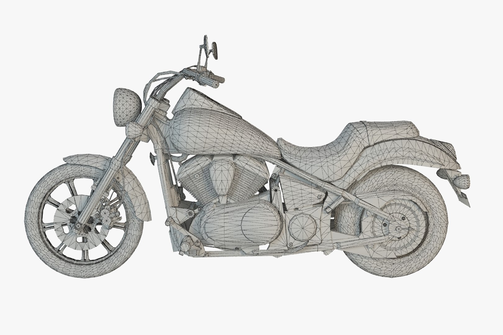 3D kawasaki cruiser bike - TurboSquid 1487473