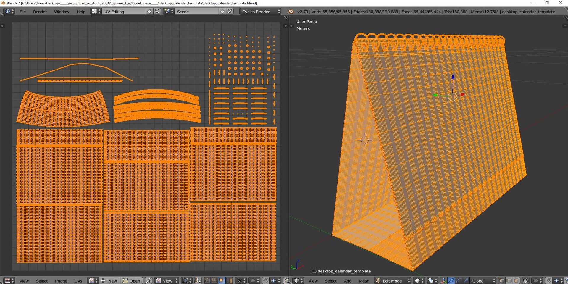 Desktop Calendar Template 3D - TurboSquid 1485064
