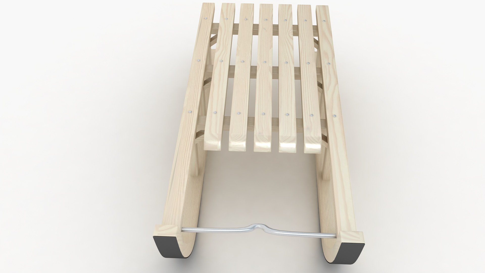 3D Wooden Snow Sled - TurboSquid 2007849