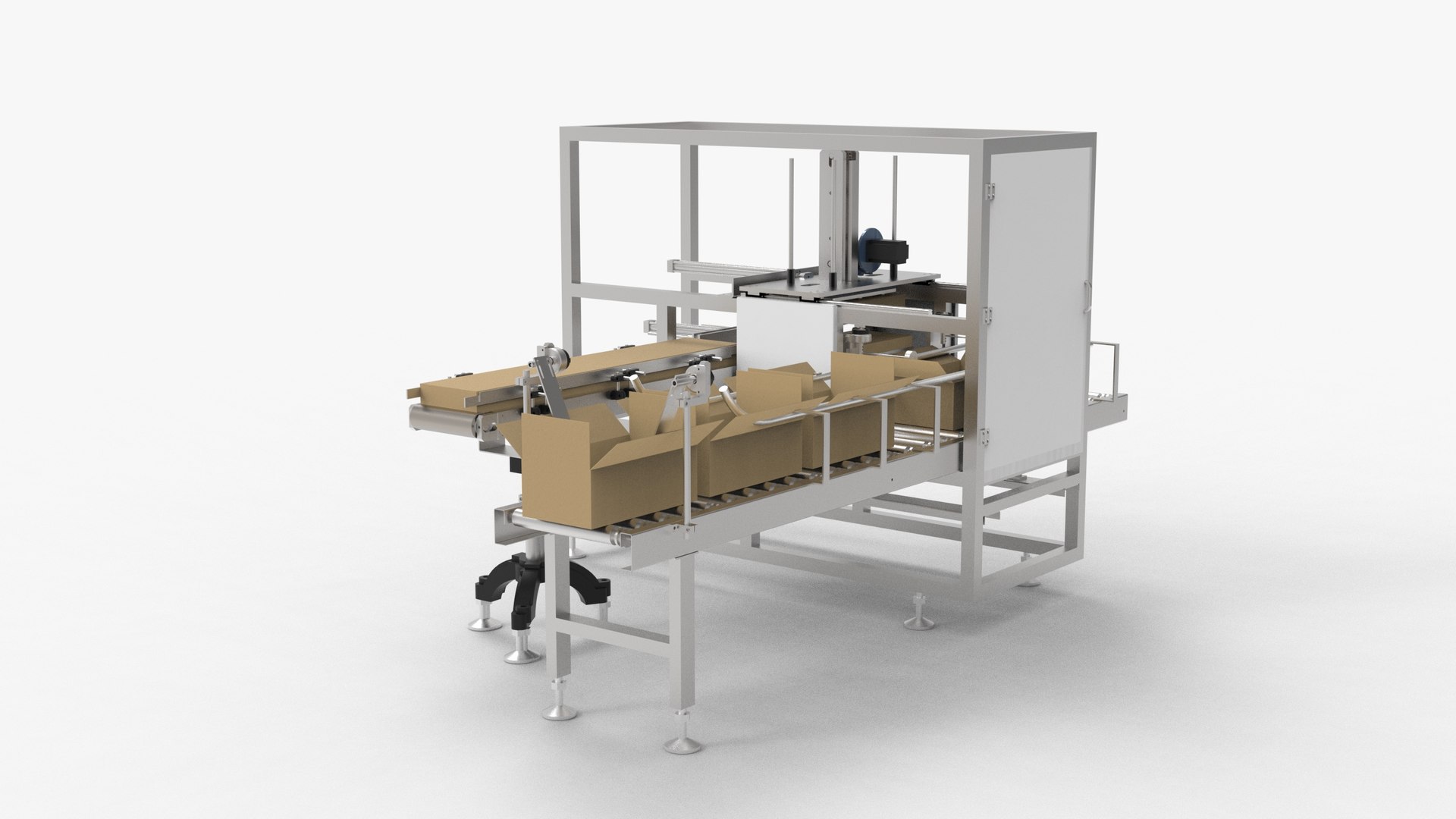 3D Automatic Case And Sealing Packing Machine Model - TurboSquid 1882782