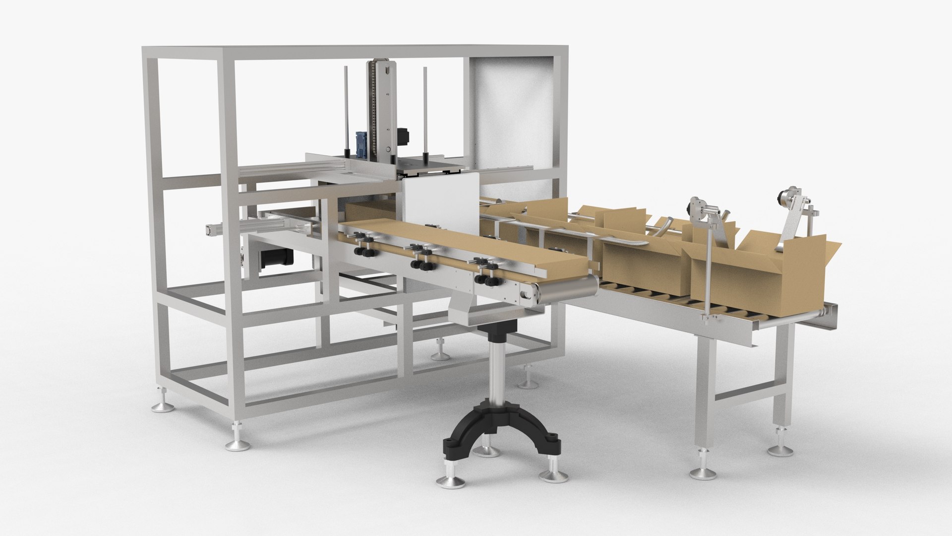 3D Automatic Case And Sealing Packing Machine Model - TurboSquid 1882782