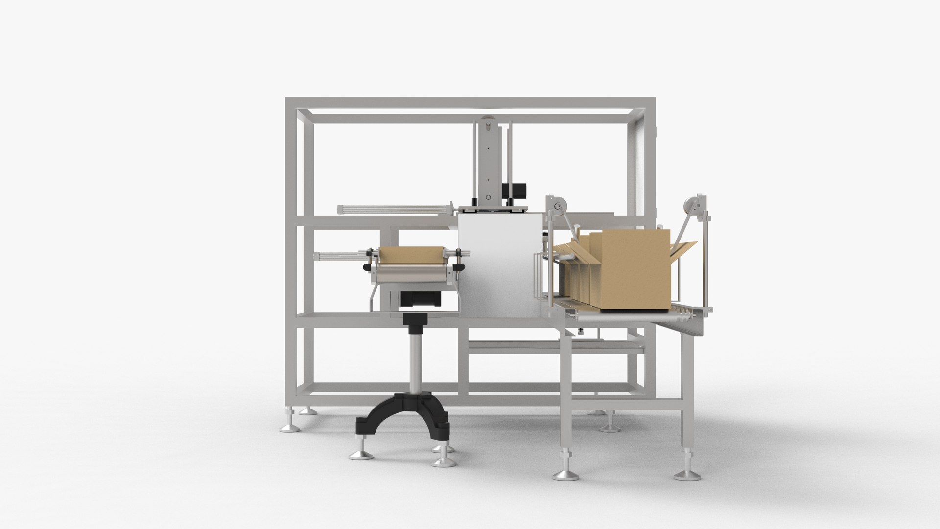 3D Automatic Case And Sealing Packing Machine Model - TurboSquid 1882782