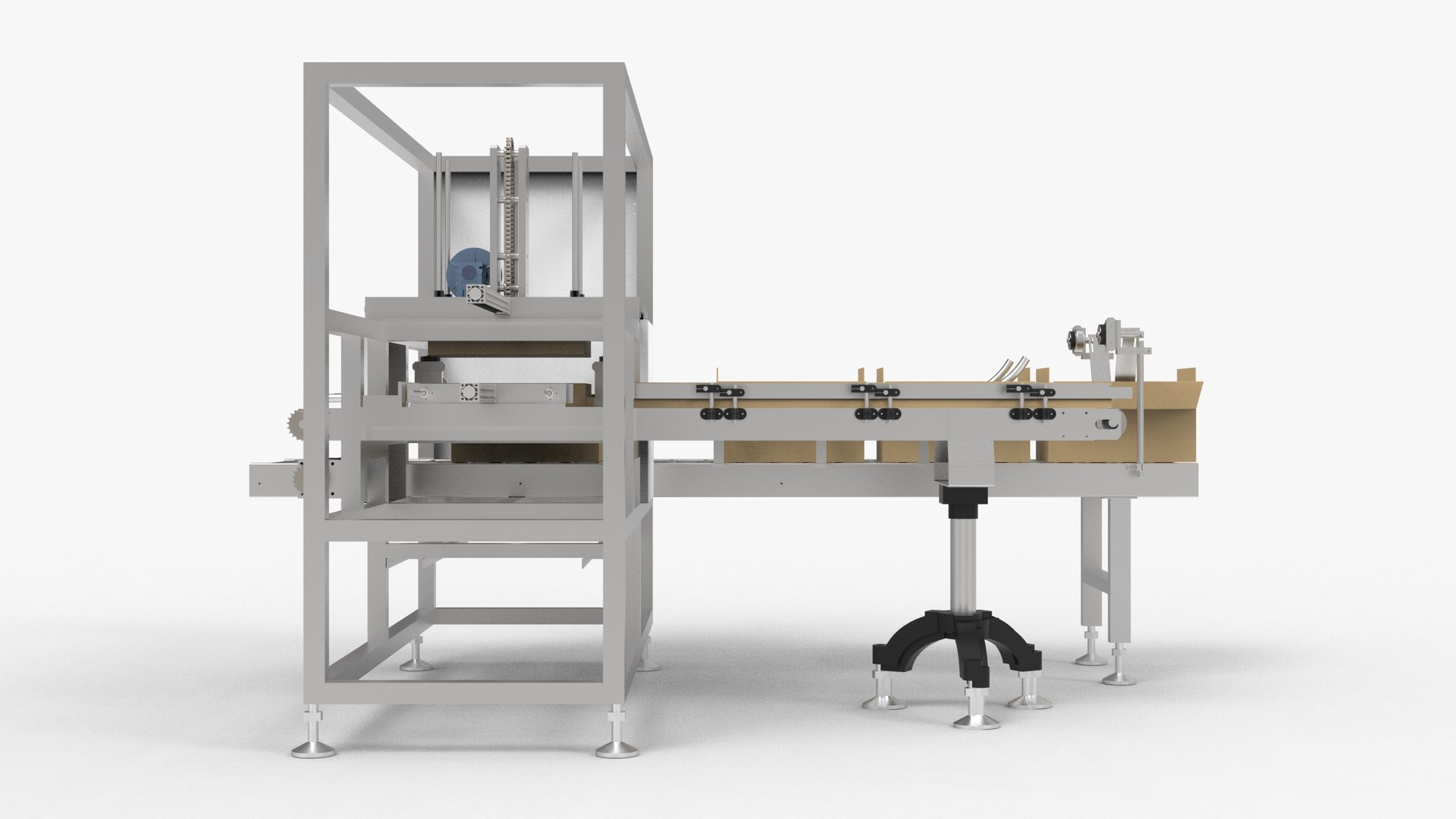 3D Automatic Case And Sealing Packing Machine Model - TurboSquid 1882782