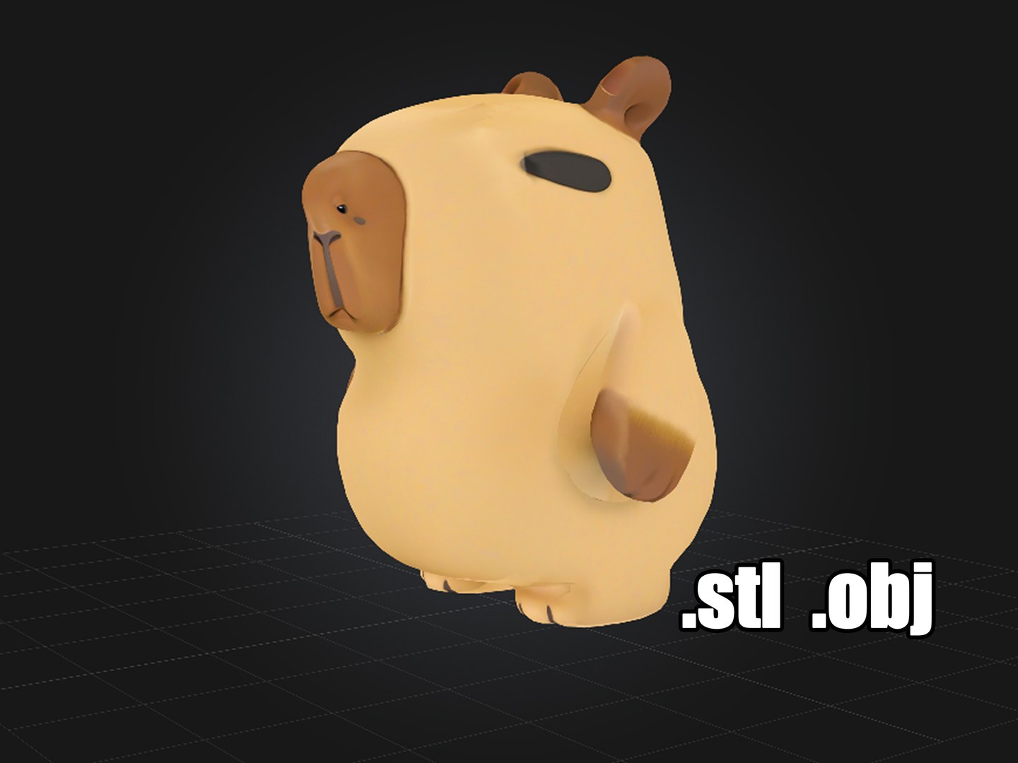 3D Cute Capybara Cartoon 3D Model For Printing Adorable Animal Figure ...