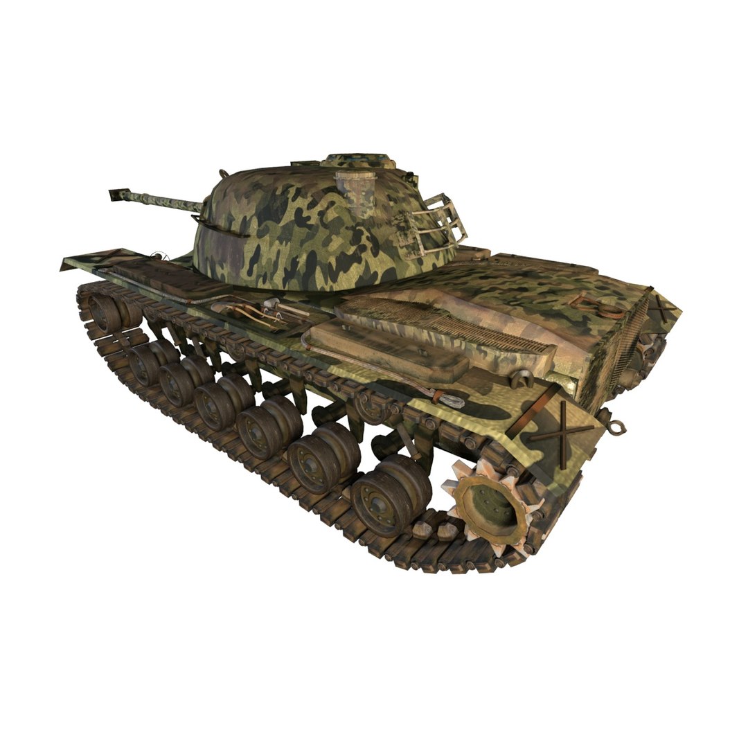 3d model of tank m48 patton