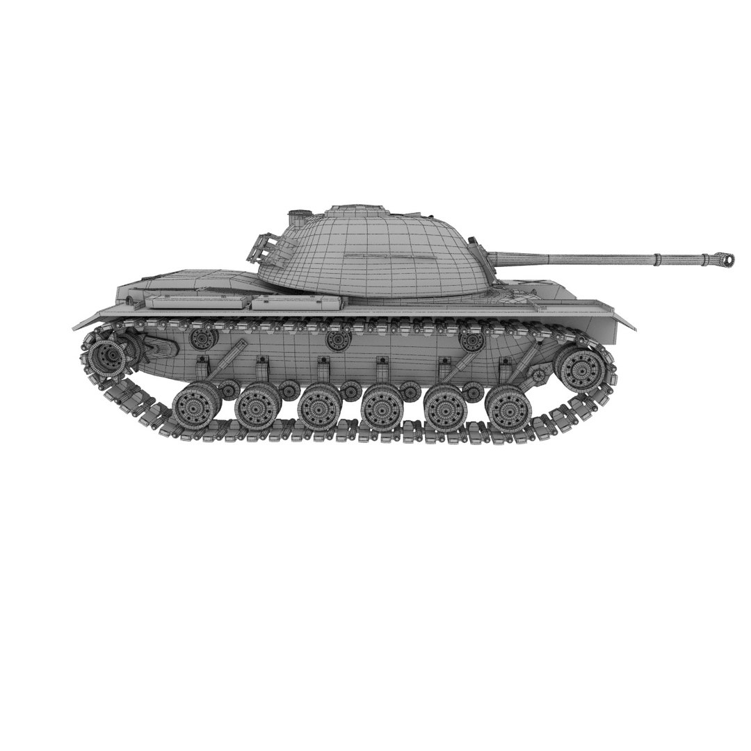 3d model of tank m48 patton