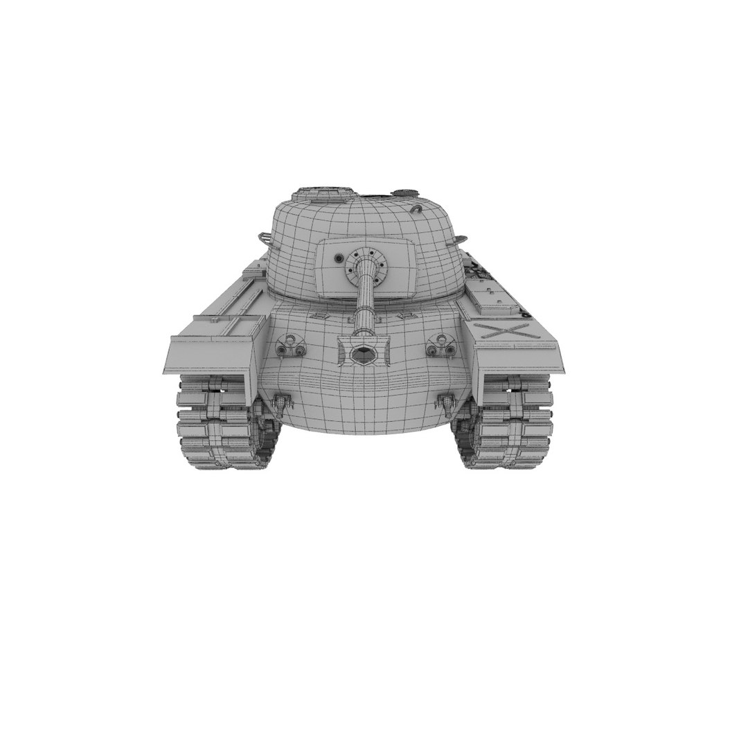 3d model of tank m48 patton