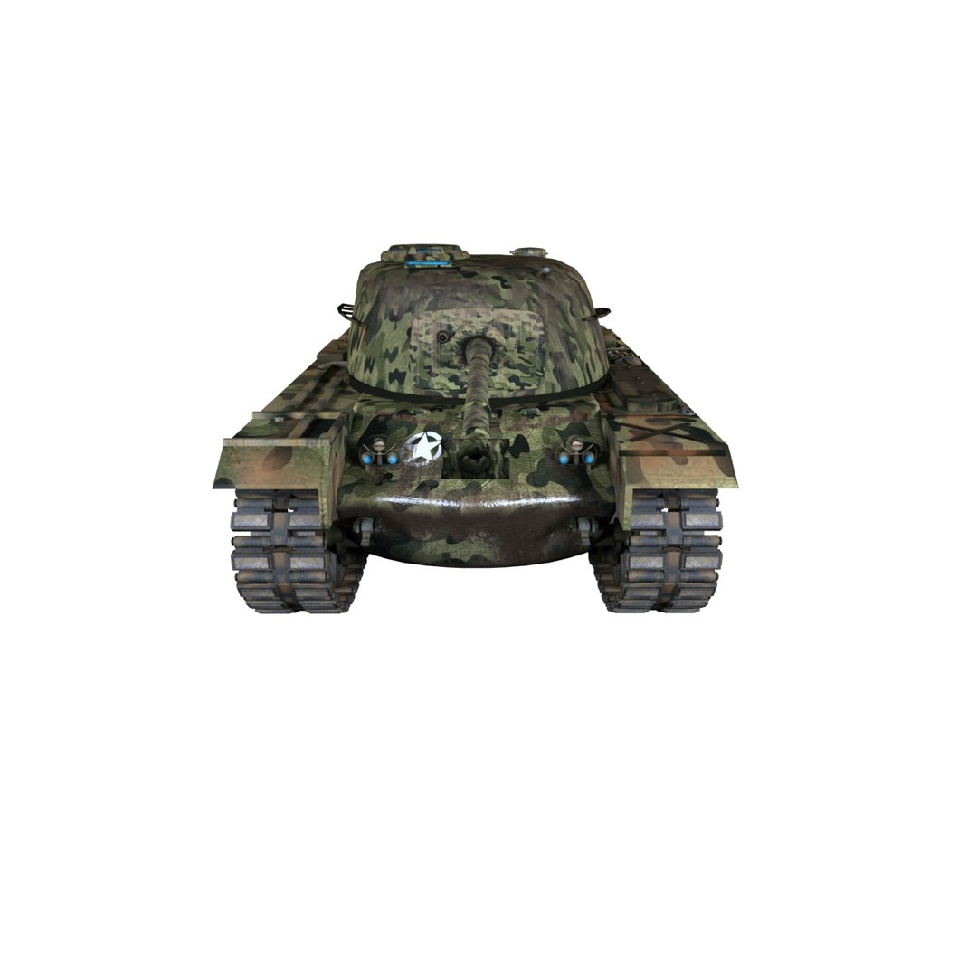 3d model of tank m48 patton