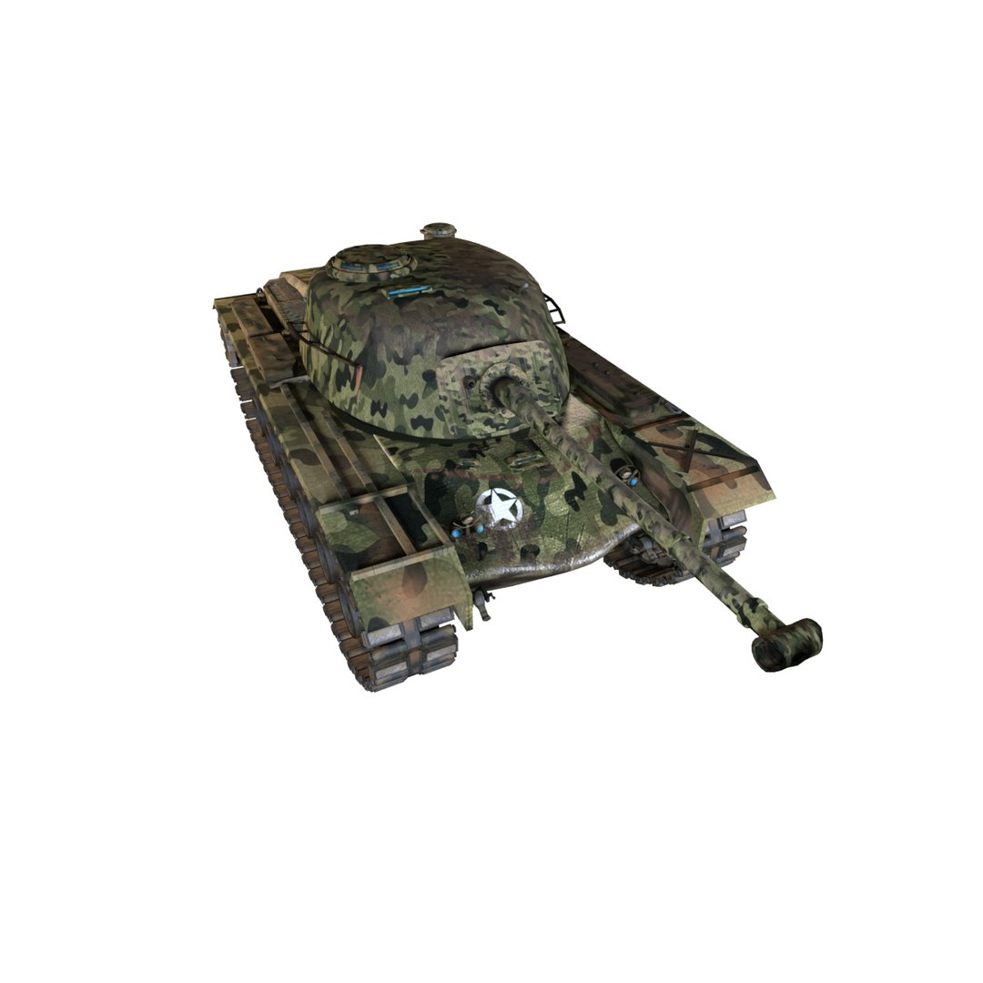 3d model of tank m48 patton