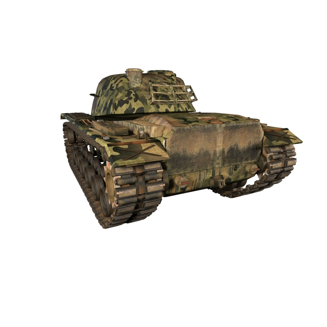 3d model of tank m48 patton