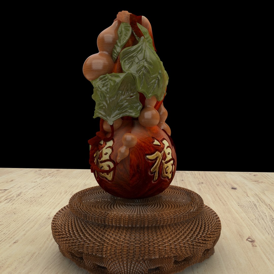 3D Model Chinese Gourd - TurboSquid 1992281
